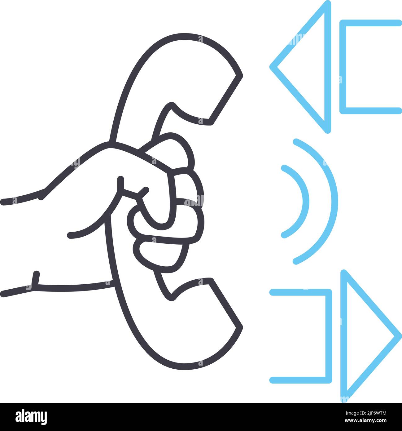 Call center icon outline Cut Out Stock Images & Pictures - Alamy