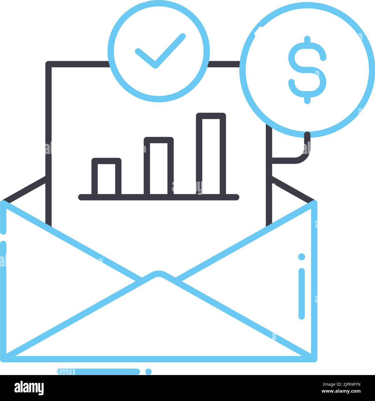 earned income line icon, outline symbol, vector illustration, concept ...