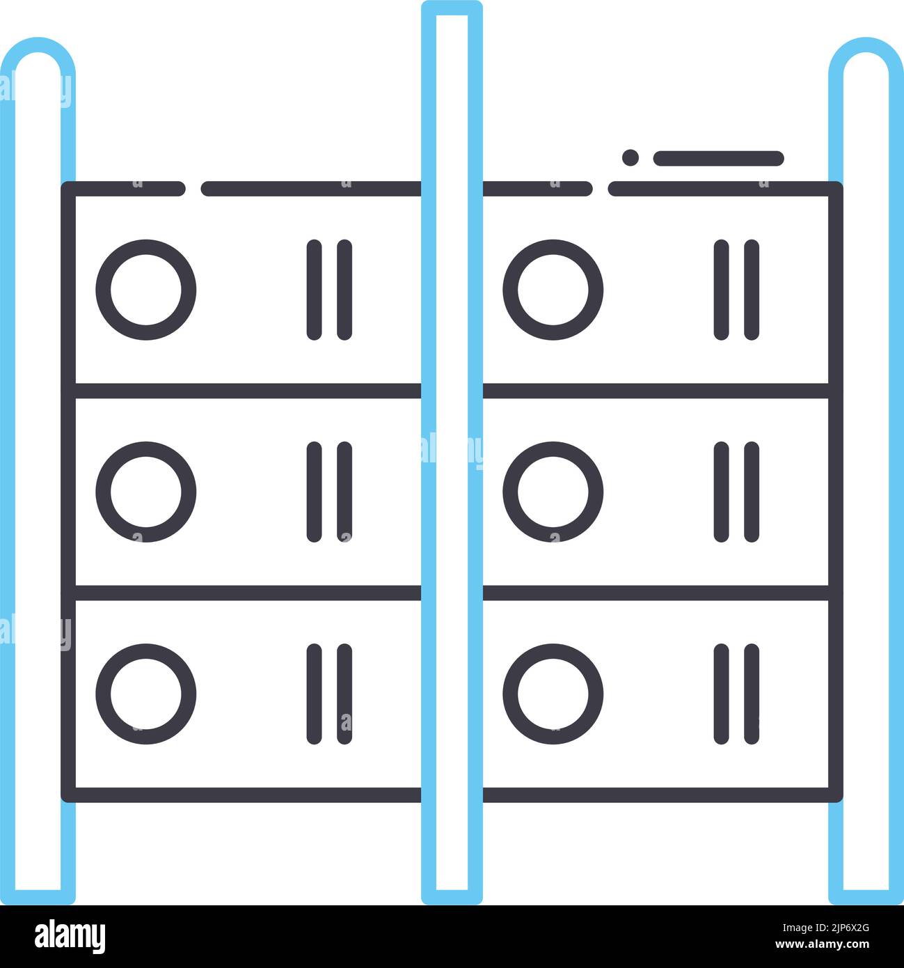 documentation line icon, outline symbol, vector illustration, concept ...