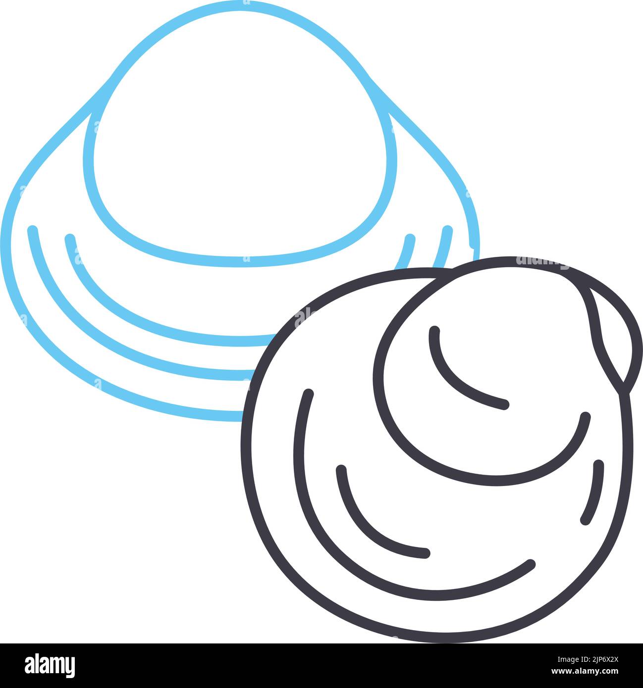 clam line icon, outline symbol, vector illustration, concept sign Stock ...