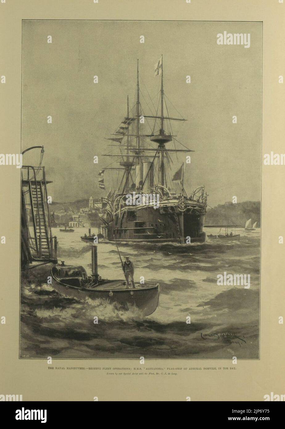 The Naval Manoeuvres, Reserve Fleet Operations, HMS Alexandra, Flag ...
