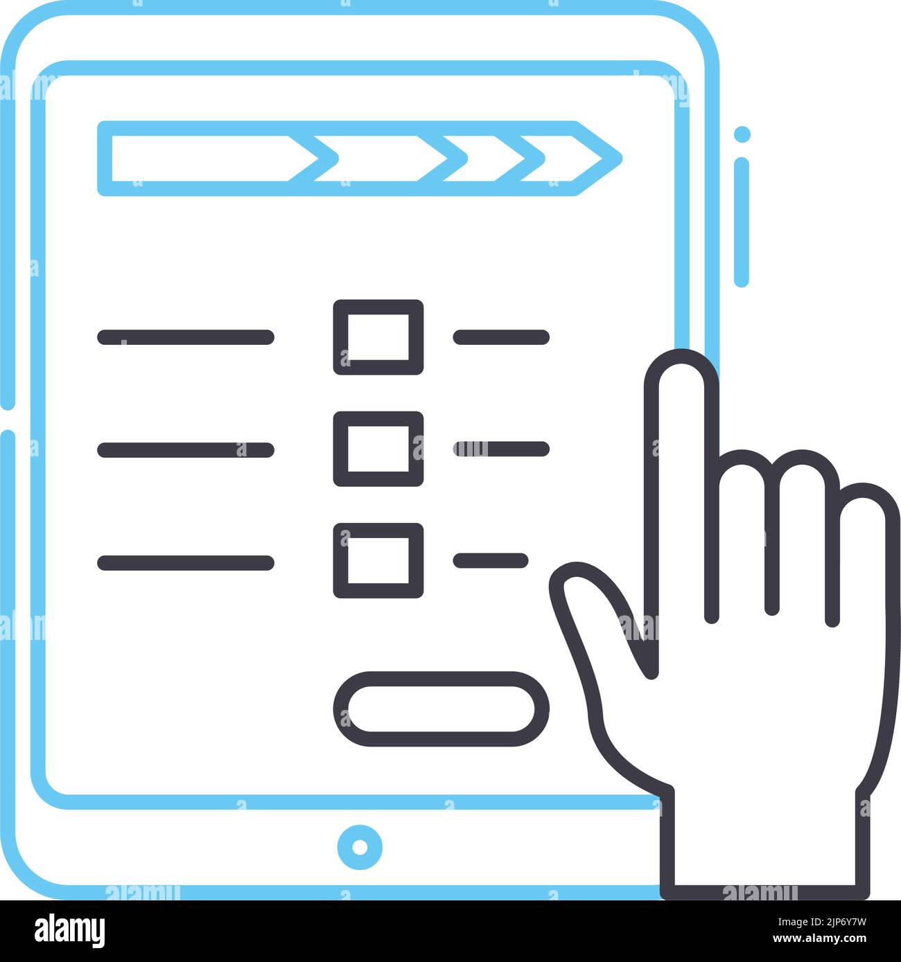 customer survey questionaire line icon, outline symbol, vector ...