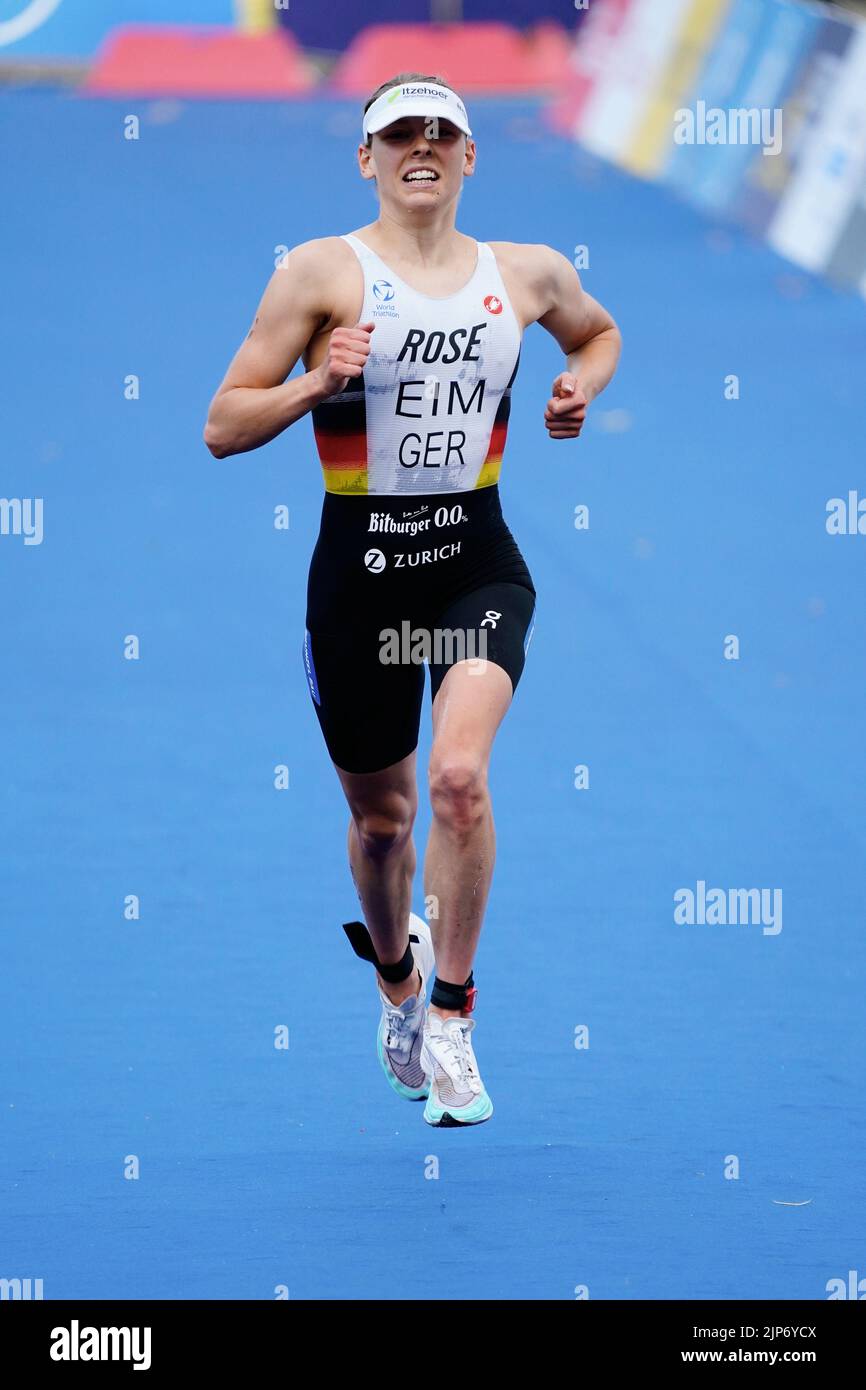 Nina Eim (GER) finishes on Triathlon Women during European ...