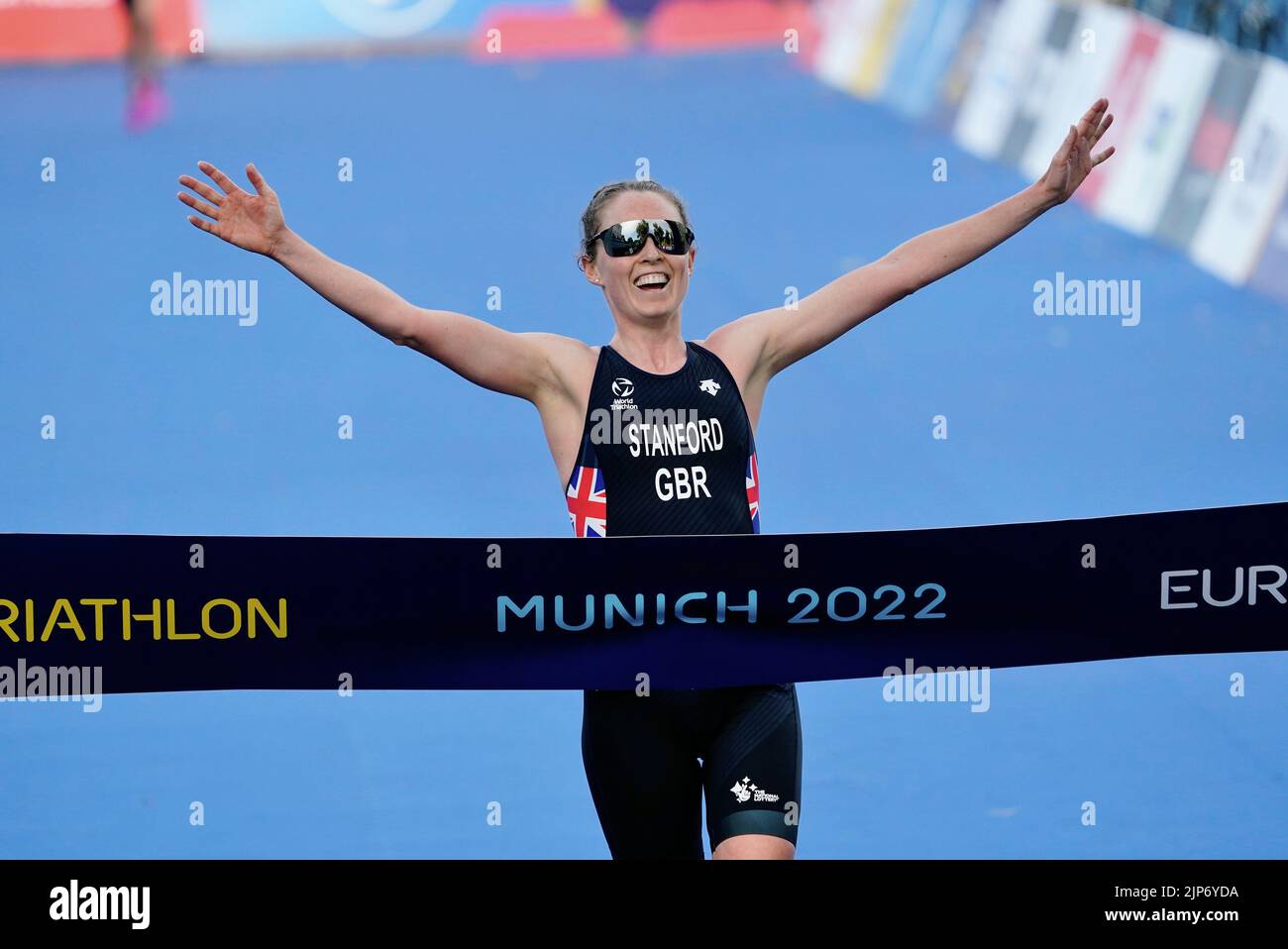 Non Stanford (GBR) finishes first in Triathlon Women during European ...