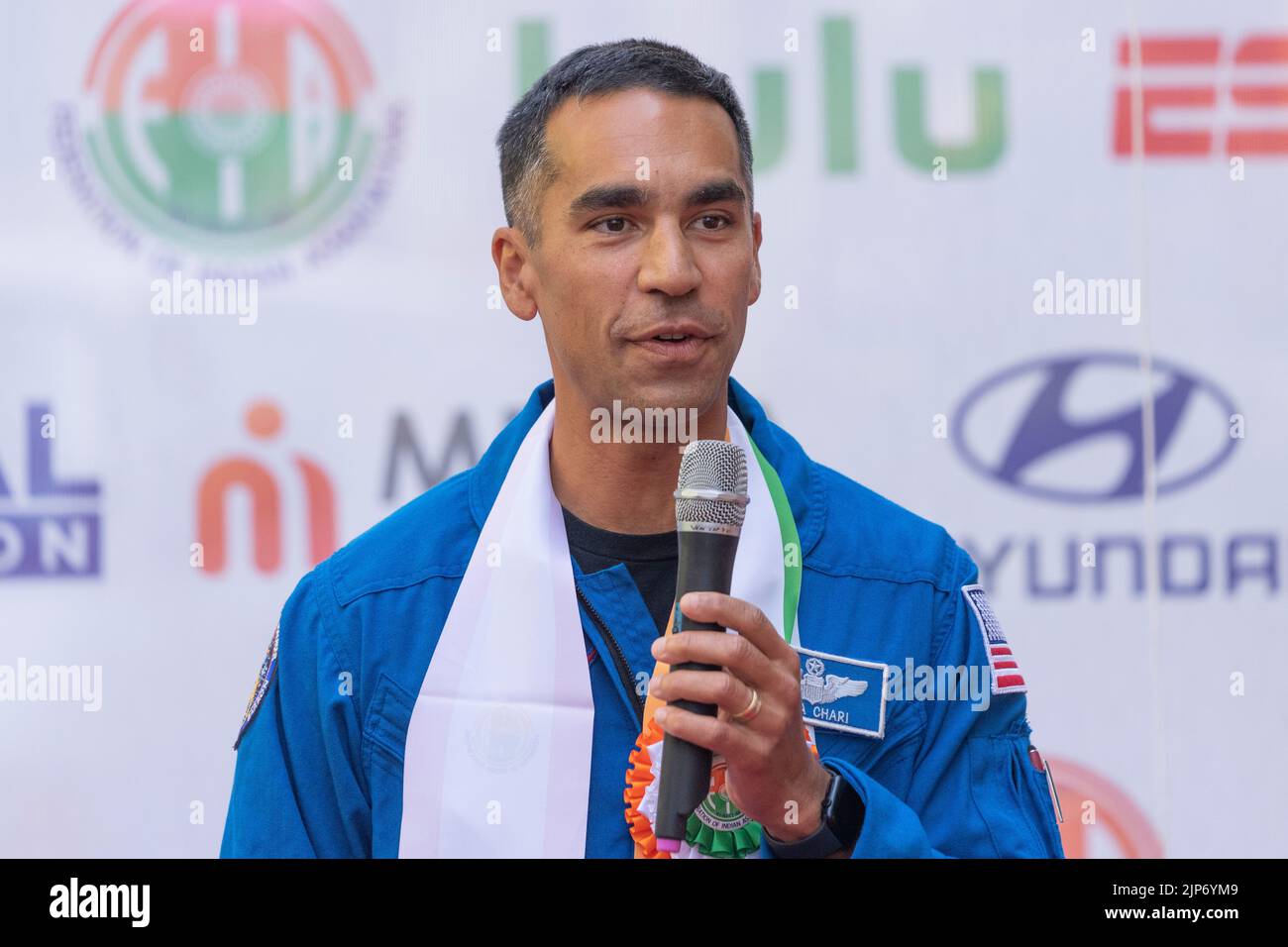 New York, NY - August 15, 2022: Astronaut Raja Chari speaks during ...
