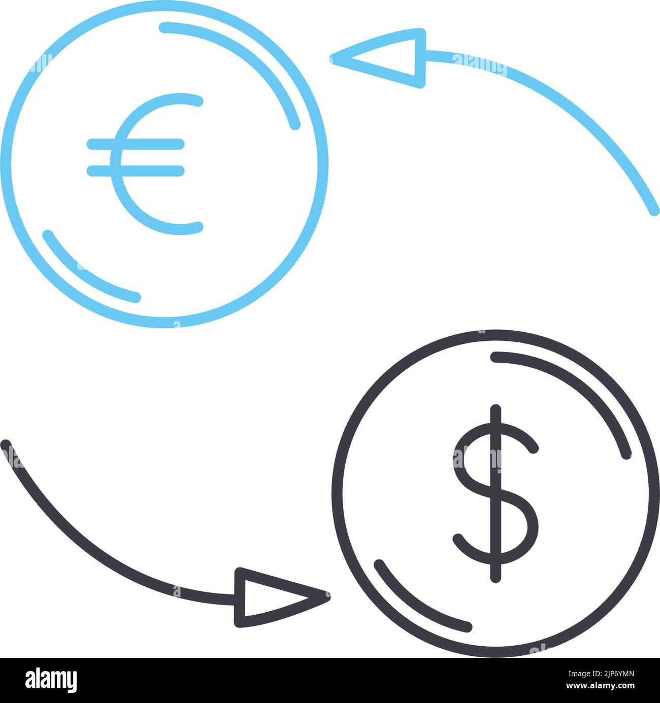 currency line icon, outline symbol, vector illustration, concept sign ...