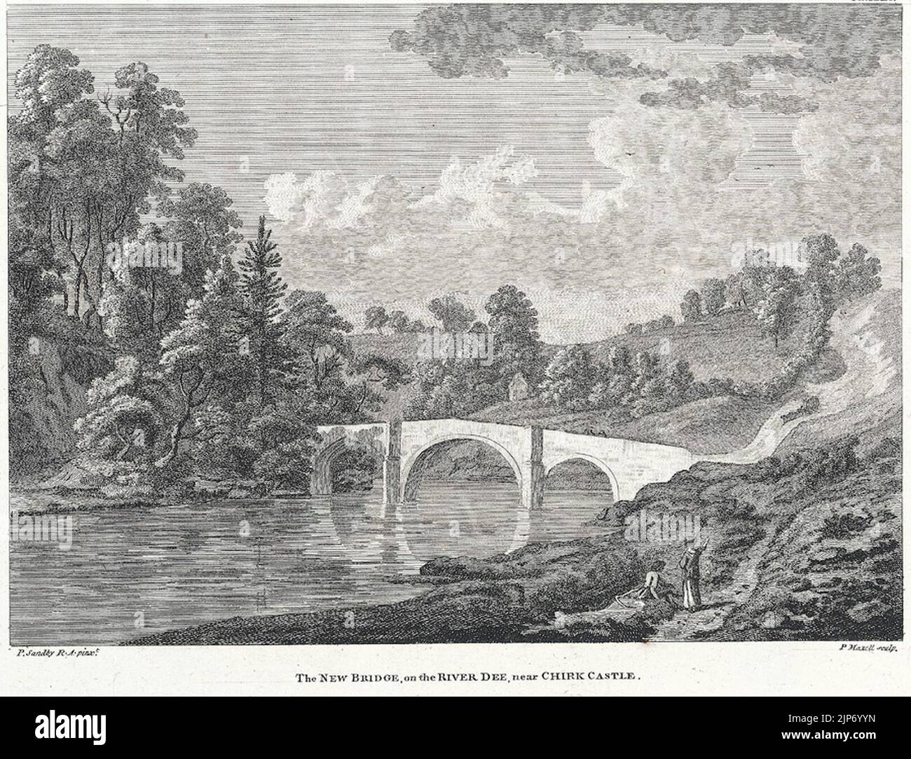 The new bridge, on the River Dee - near Chirk castle Stock Photo - Alamy