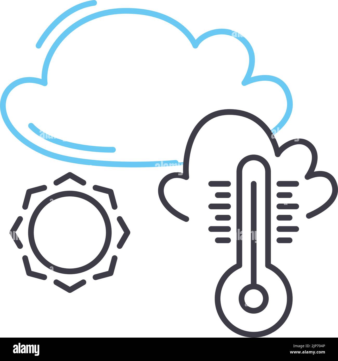 climate line icon, outline symbol, vector illustration, concept sign ...