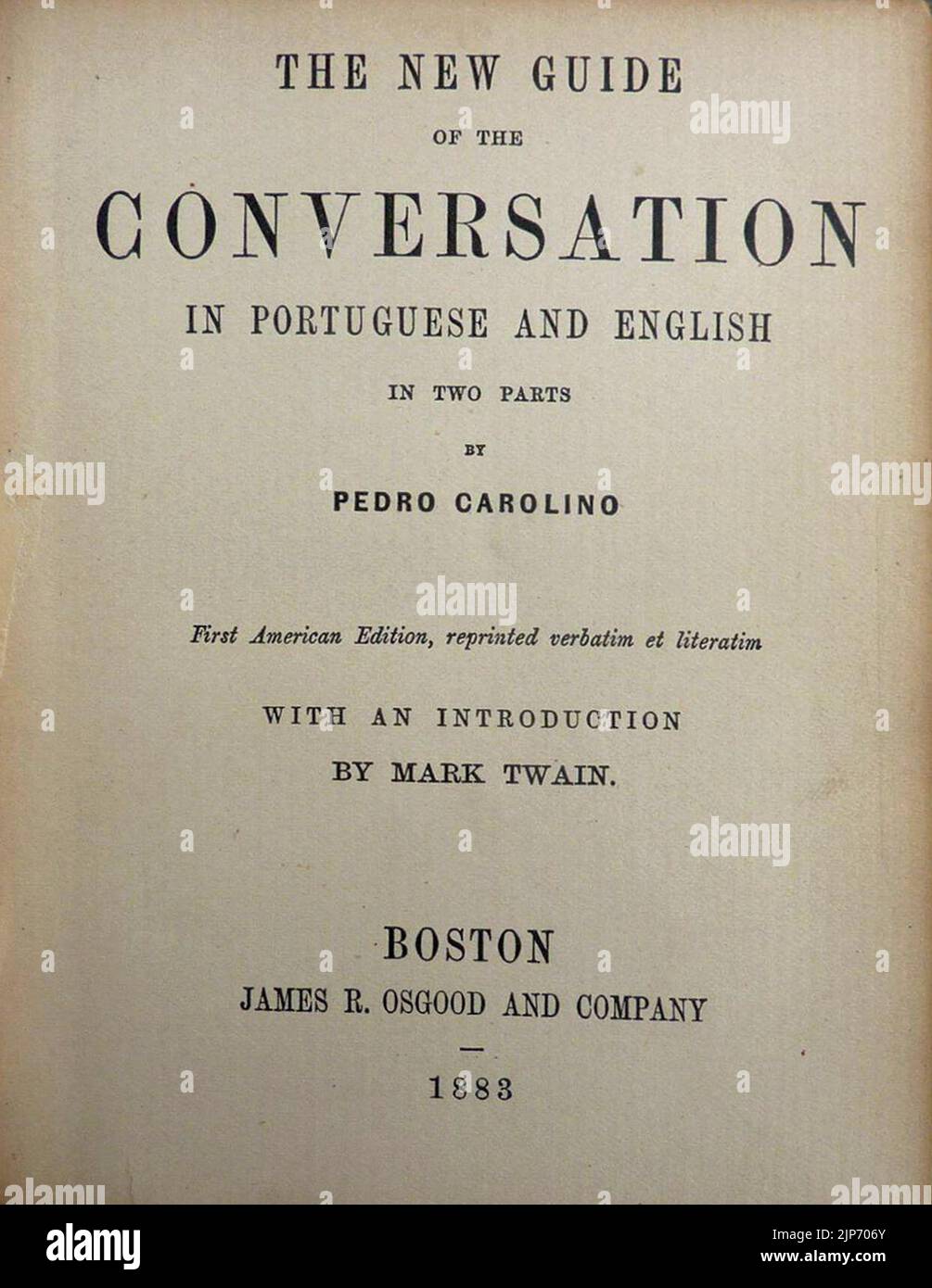 The New Guide of the Conversation in Portuguese and English Stock Photo ...