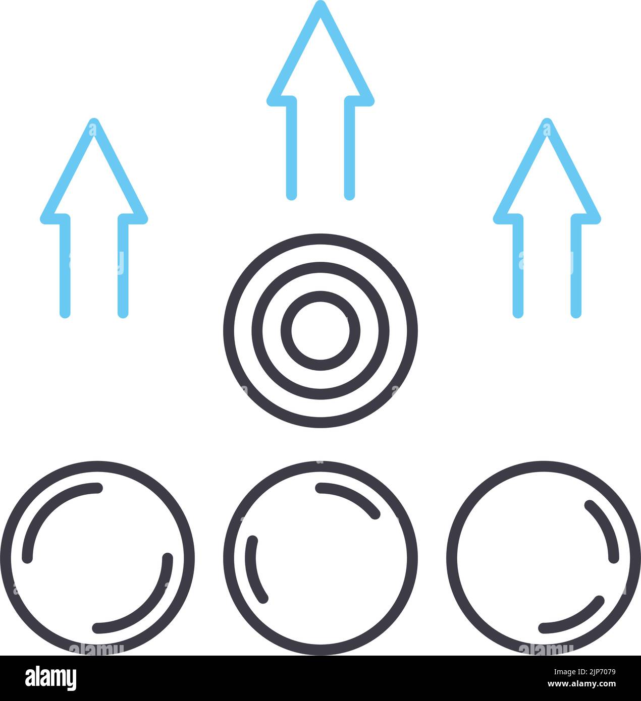 business mission line icon, outline symbol, vector illustration ...