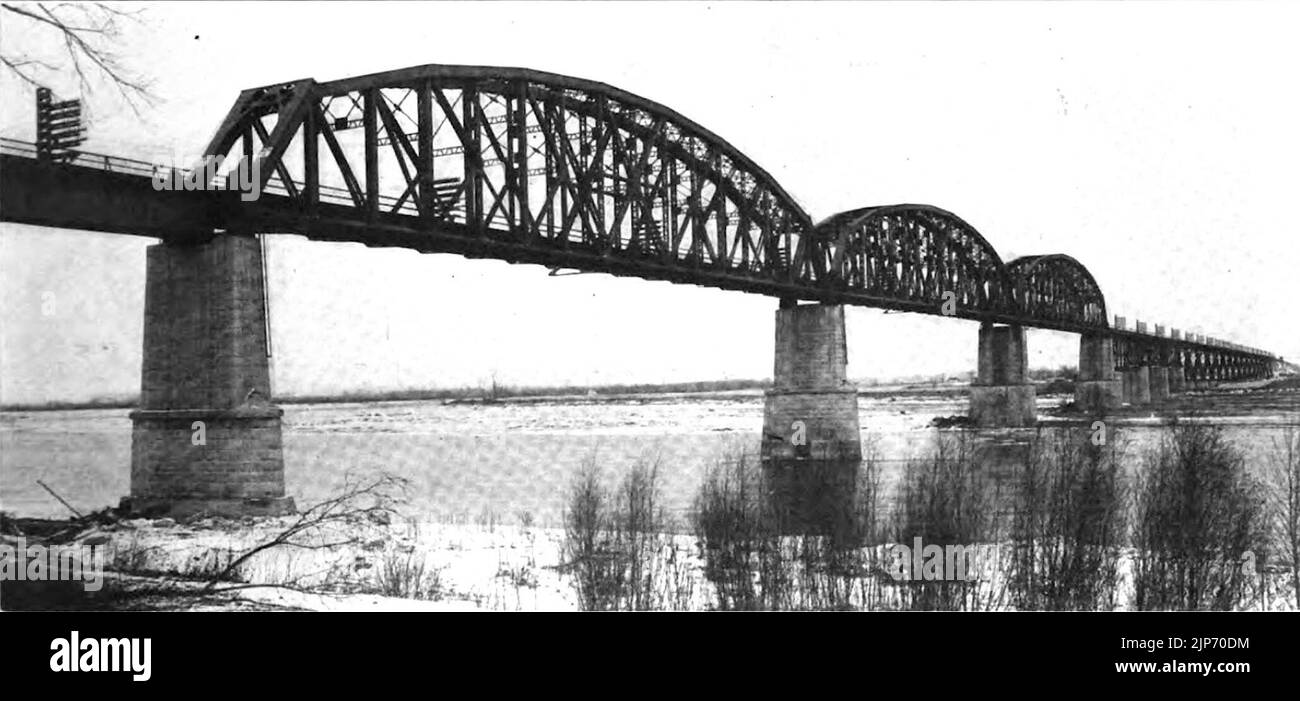 The New Santa Fe Bridge across the Missouri River, Sibley, Mo Stock ...
