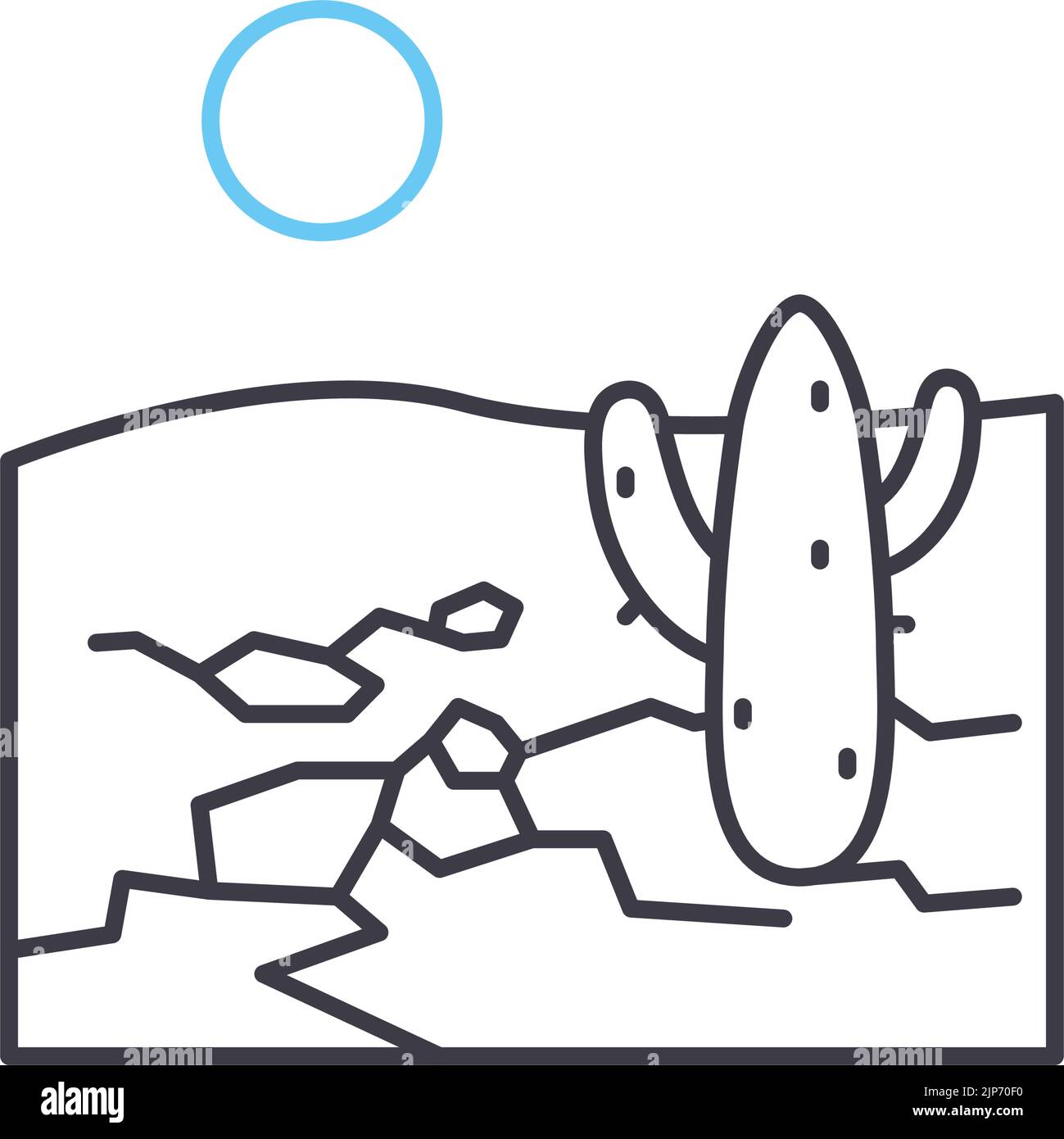 dry heat line icon, outline symbol, vector illustration, concept sign ...