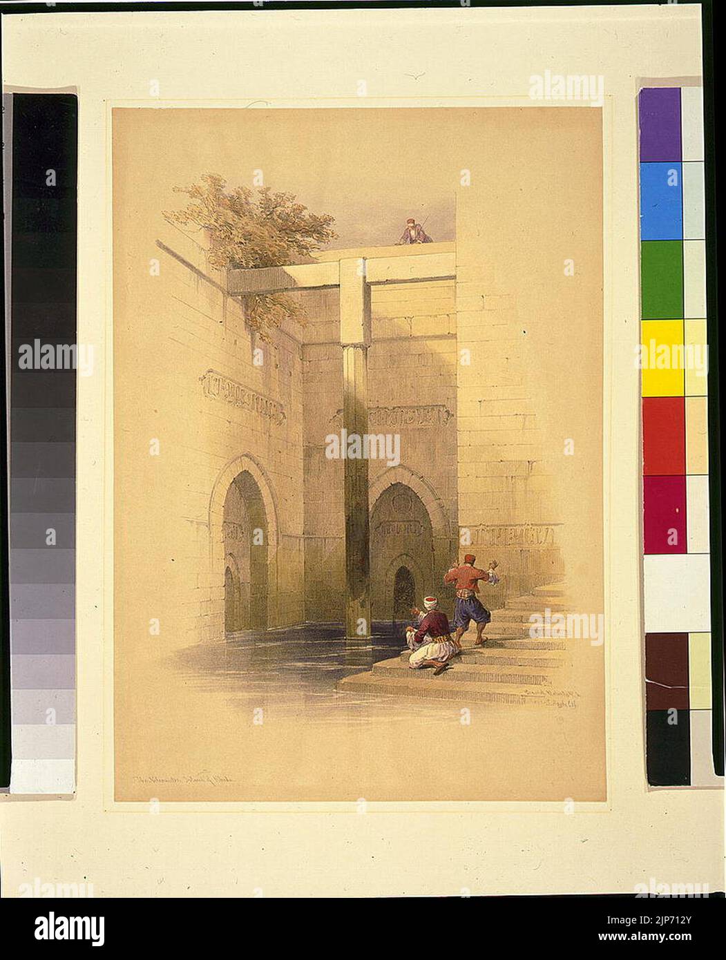 The nilometer, Island of Rhoda - David Roberts, R.A Stock Photo - Alamy