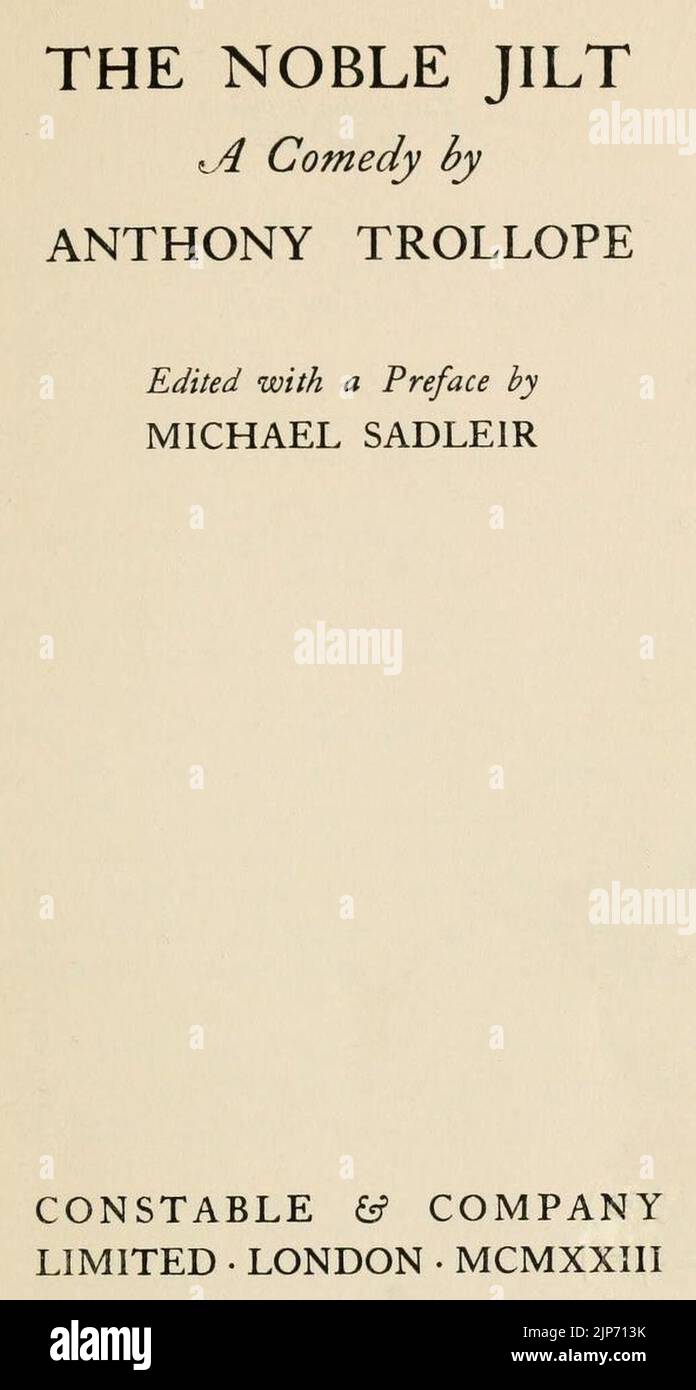 The Noble Jilt Stock Photo - Alamy