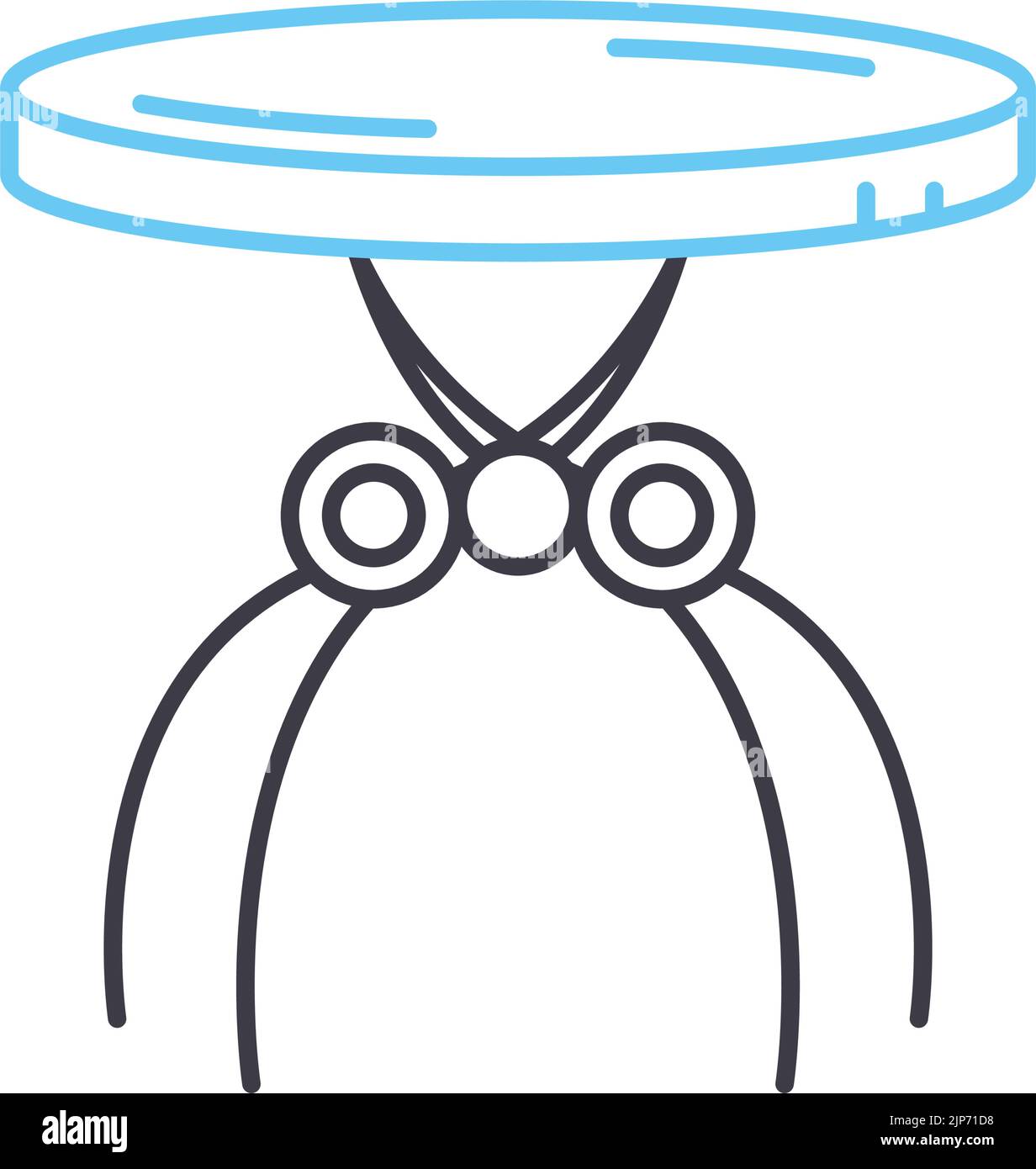 coffee table line icon, outline symbol, vector illustration, concept ...