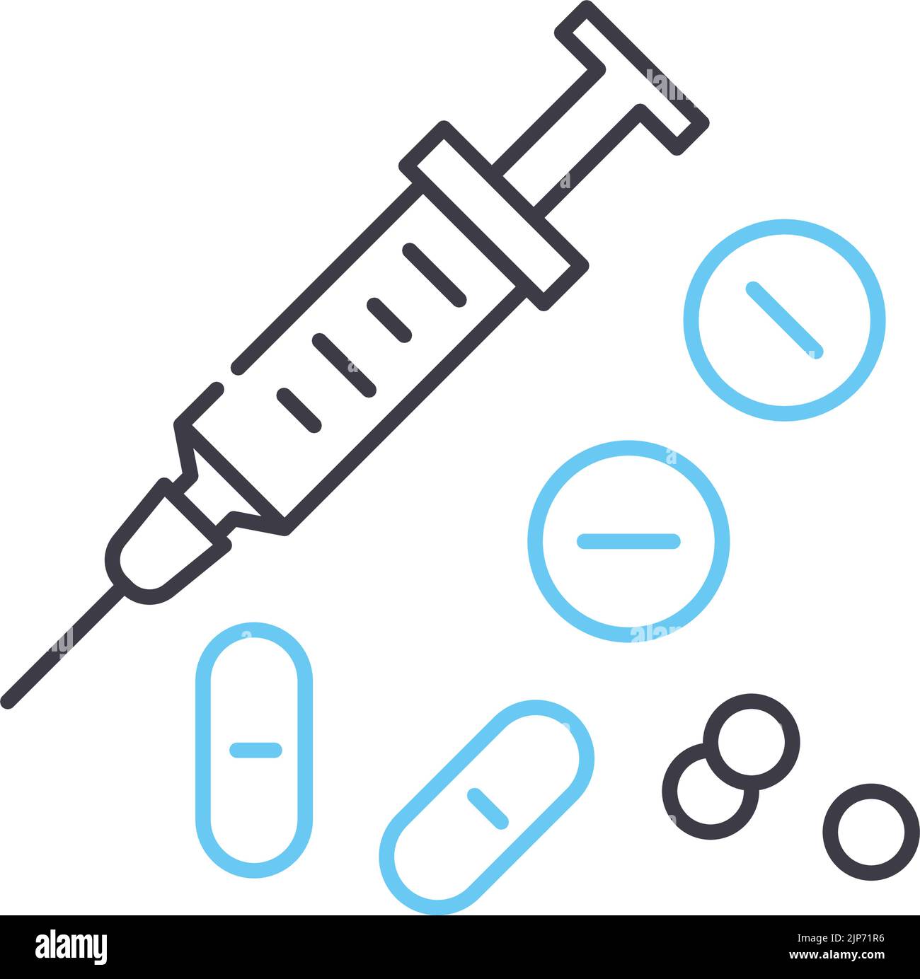 drug line icon, outline symbol, vector illustration, concept sign Stock ...