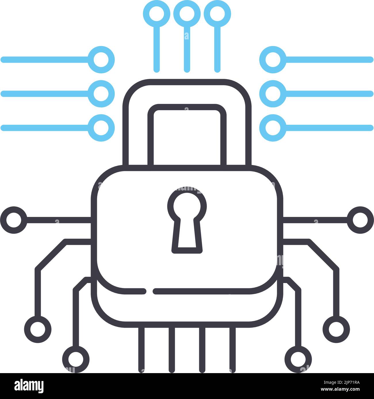 encryption line icon, outline symbol, vector illustration, concept sign Stock Vector Image & Art ...