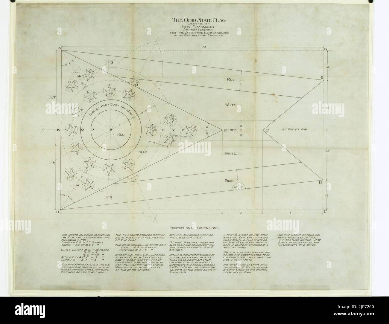 The Ohio State Flag (design Stock Photo - Alamy