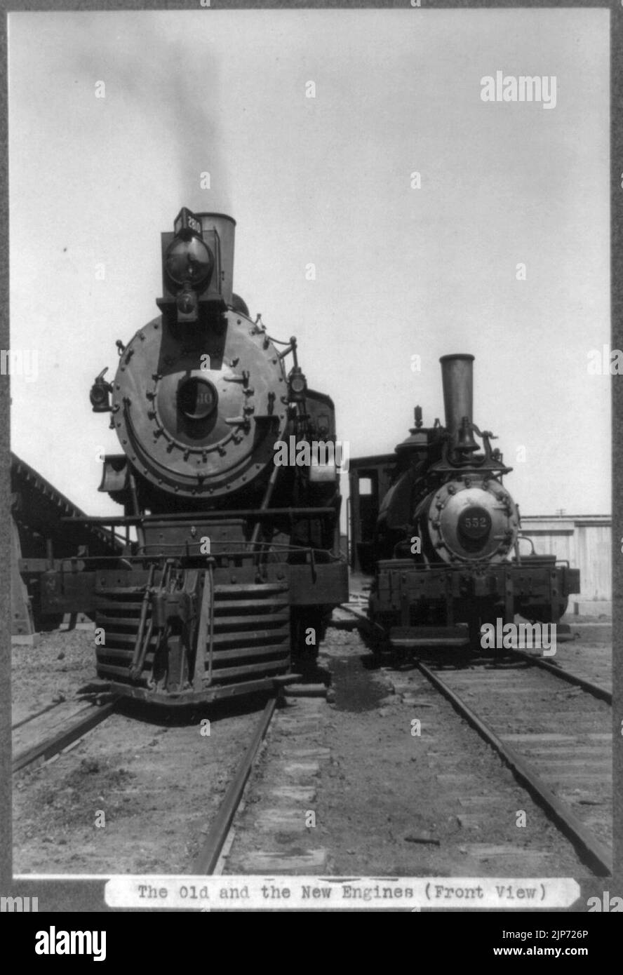 The old and the new engines (front view Stock Photo - Alamy