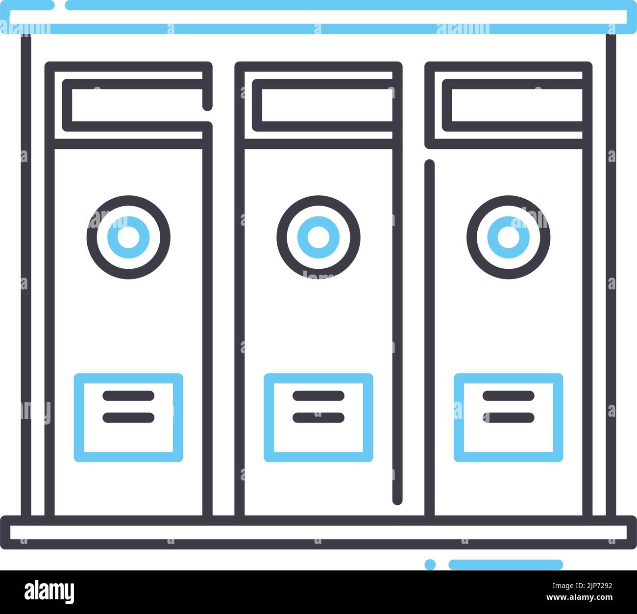 filing documents line icon, outline symbol, vector illustration ...