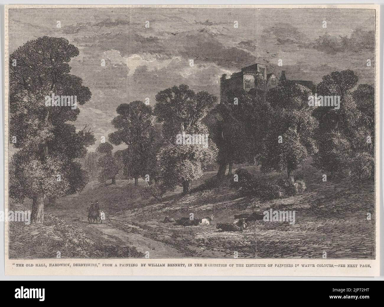 The Old Hall, Hardwick, Derbyshire, from the ''Illustrated London News ...