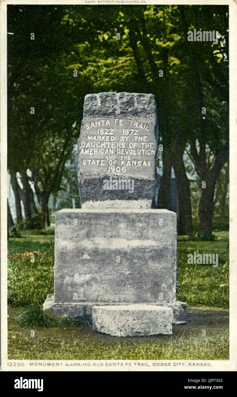 The Old Santa Fe Trail, which ran from the town of Westport, which is ...