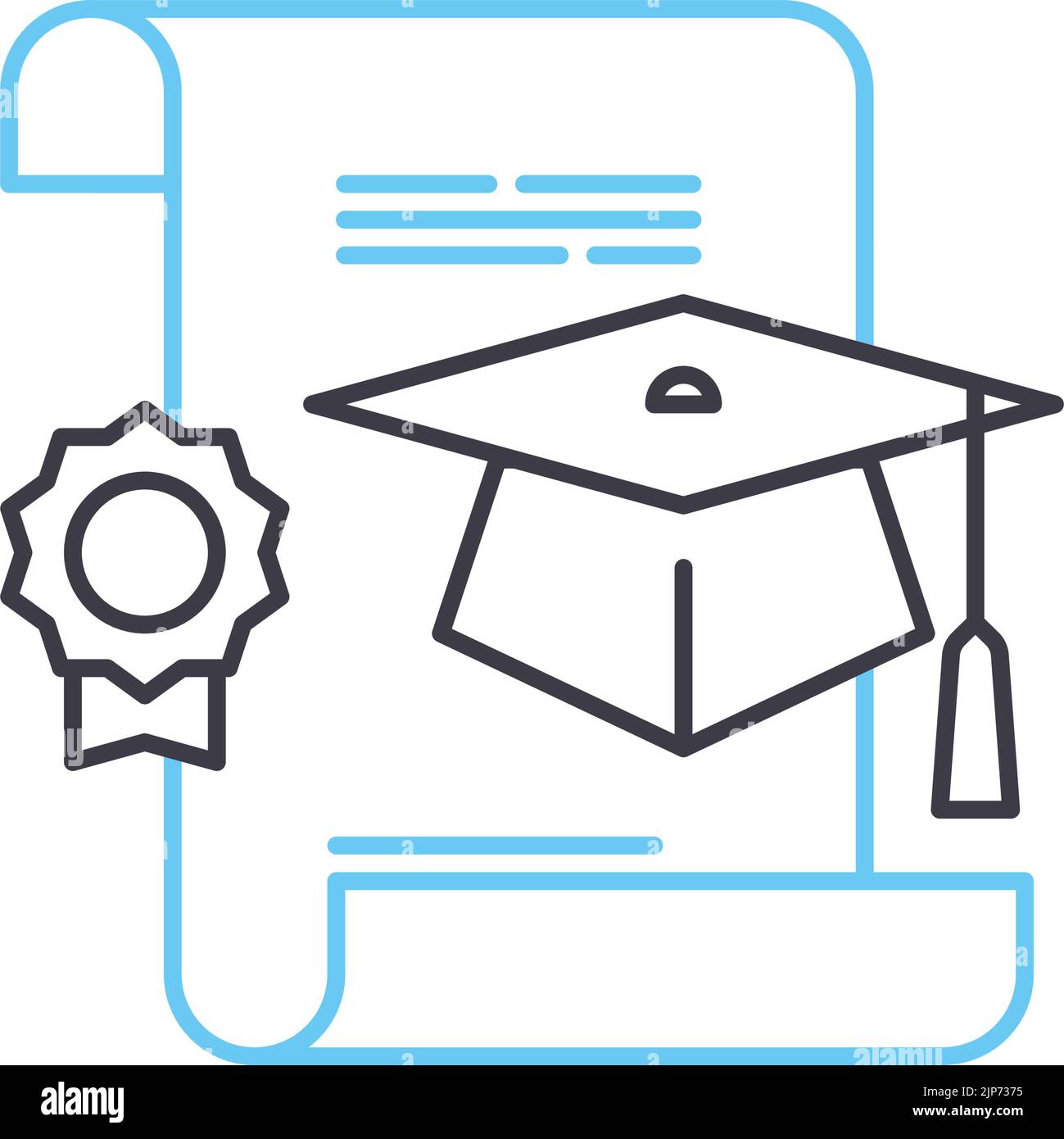 degree line icon, outline symbol, vector illustration, concept sign ...