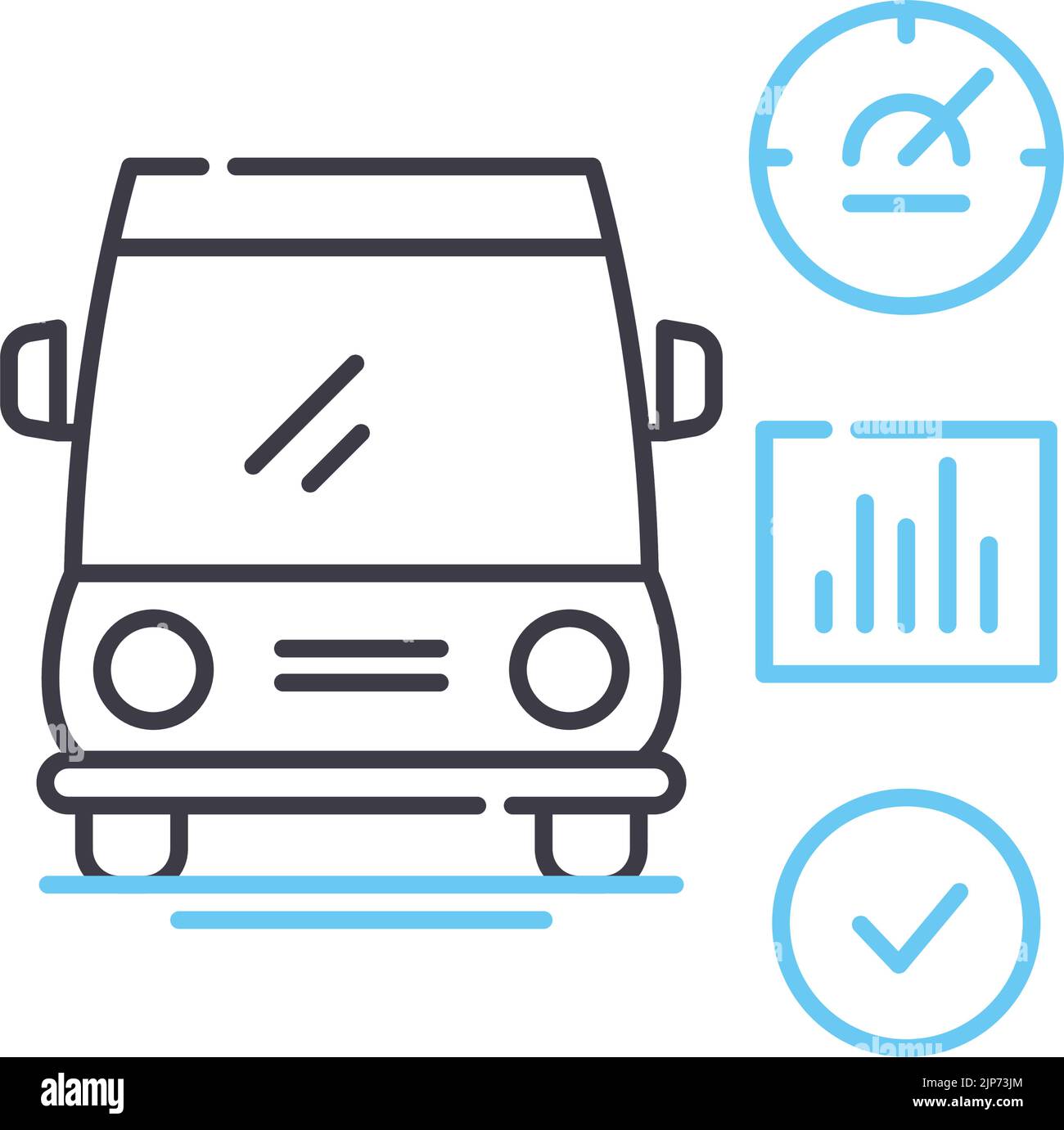 diagnostic line icon, outline symbol, vector illustration, concept sign ...