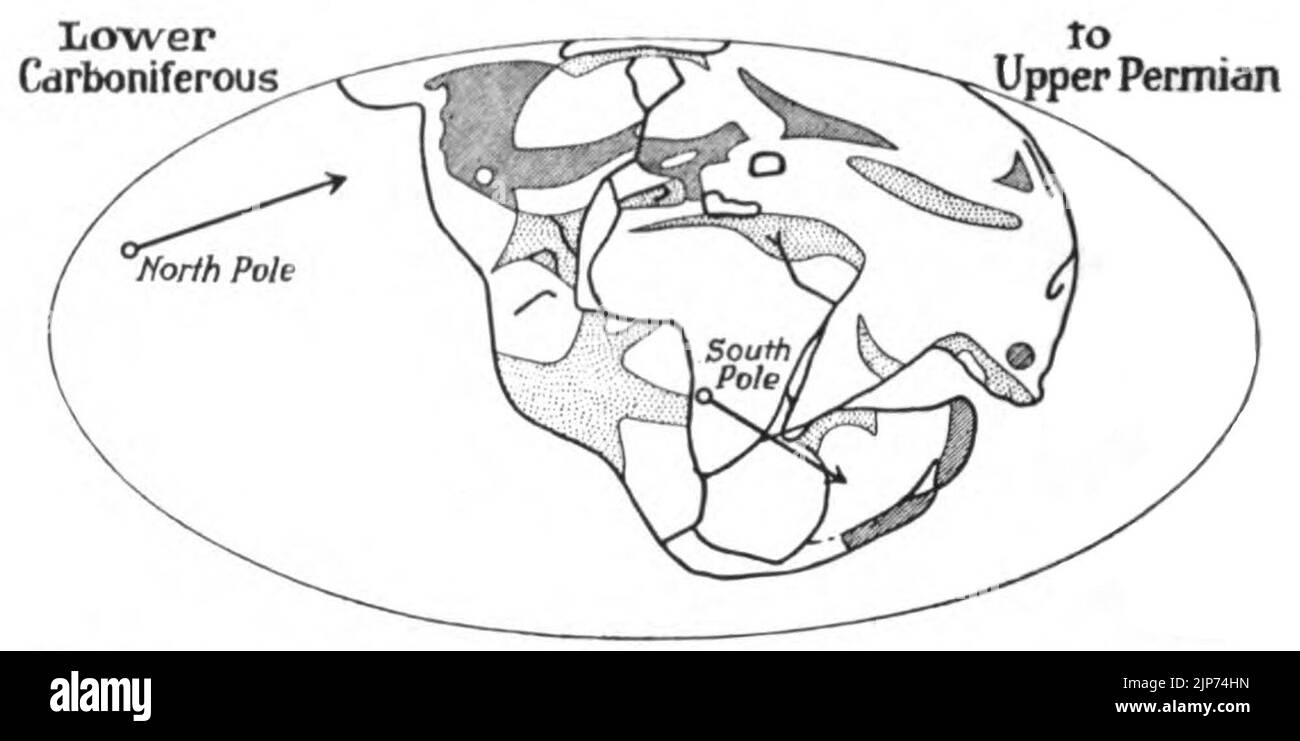 The origin of continents and oceans - Wegener (1924) - figure 23 Stock ...