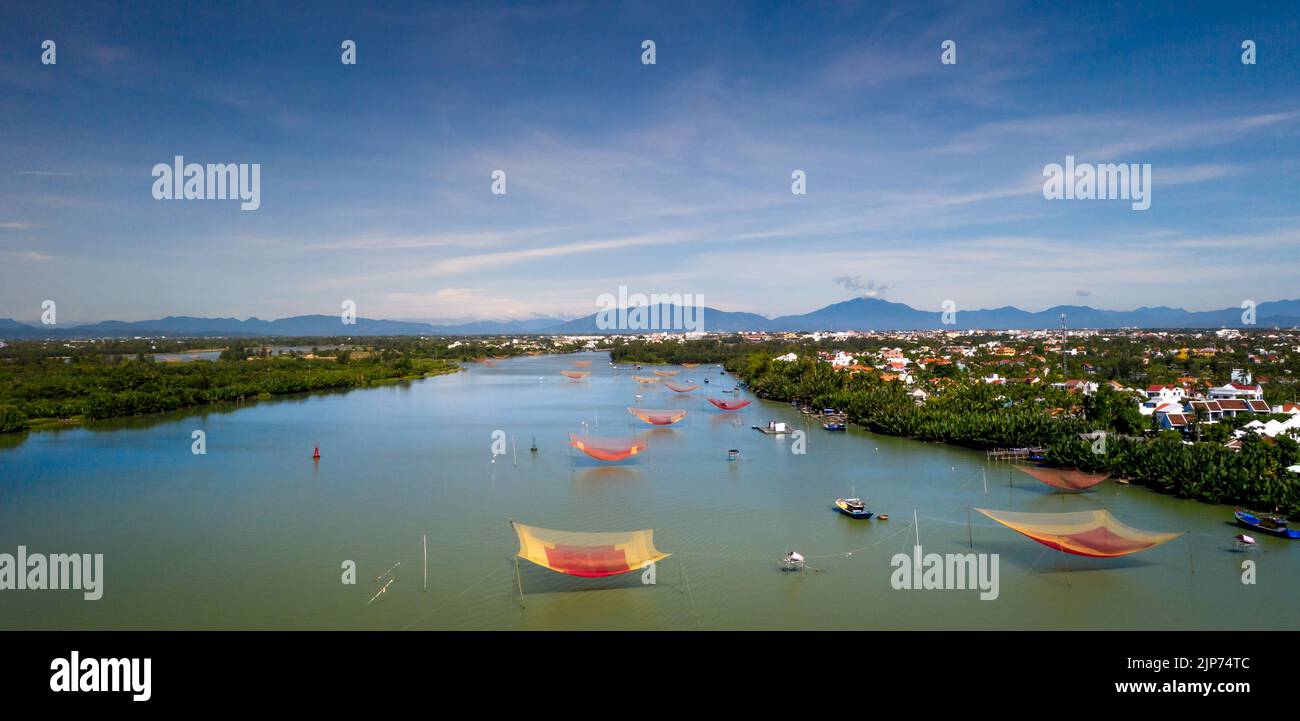 Cua Dai fishing, a typical cultural feature of the Thu Bon river region ...