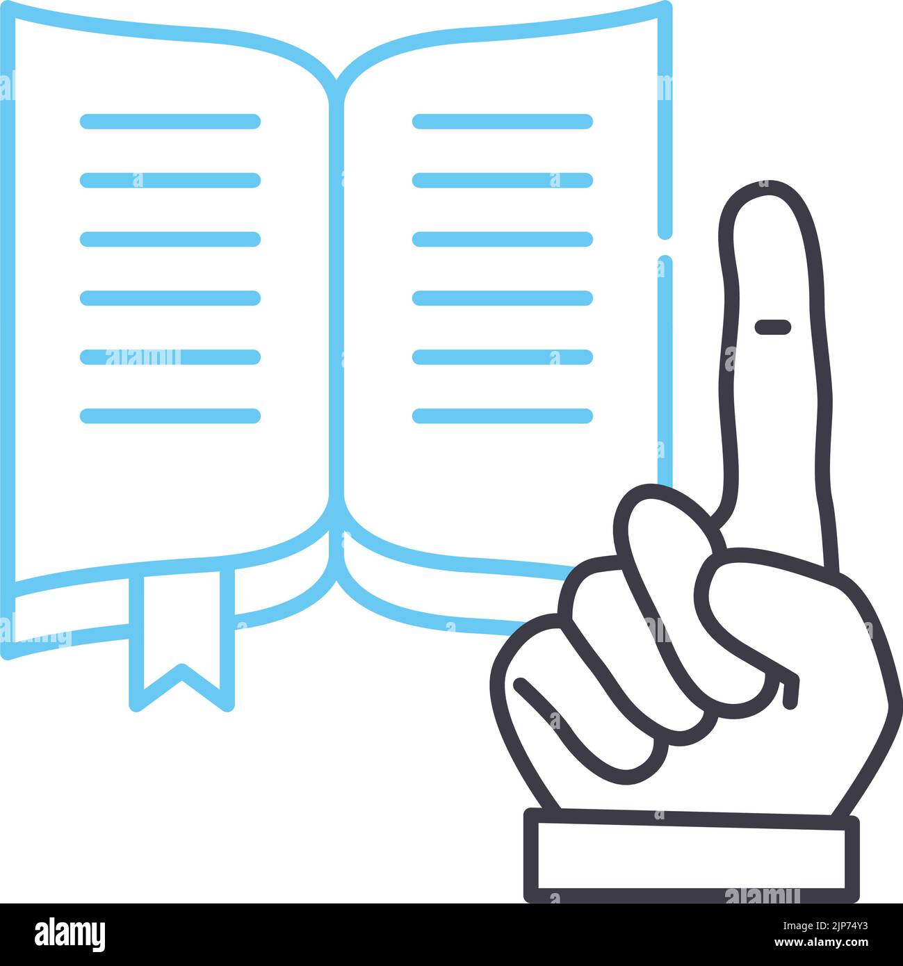education skill line icon, outline symbol, vector illustration, concept ...