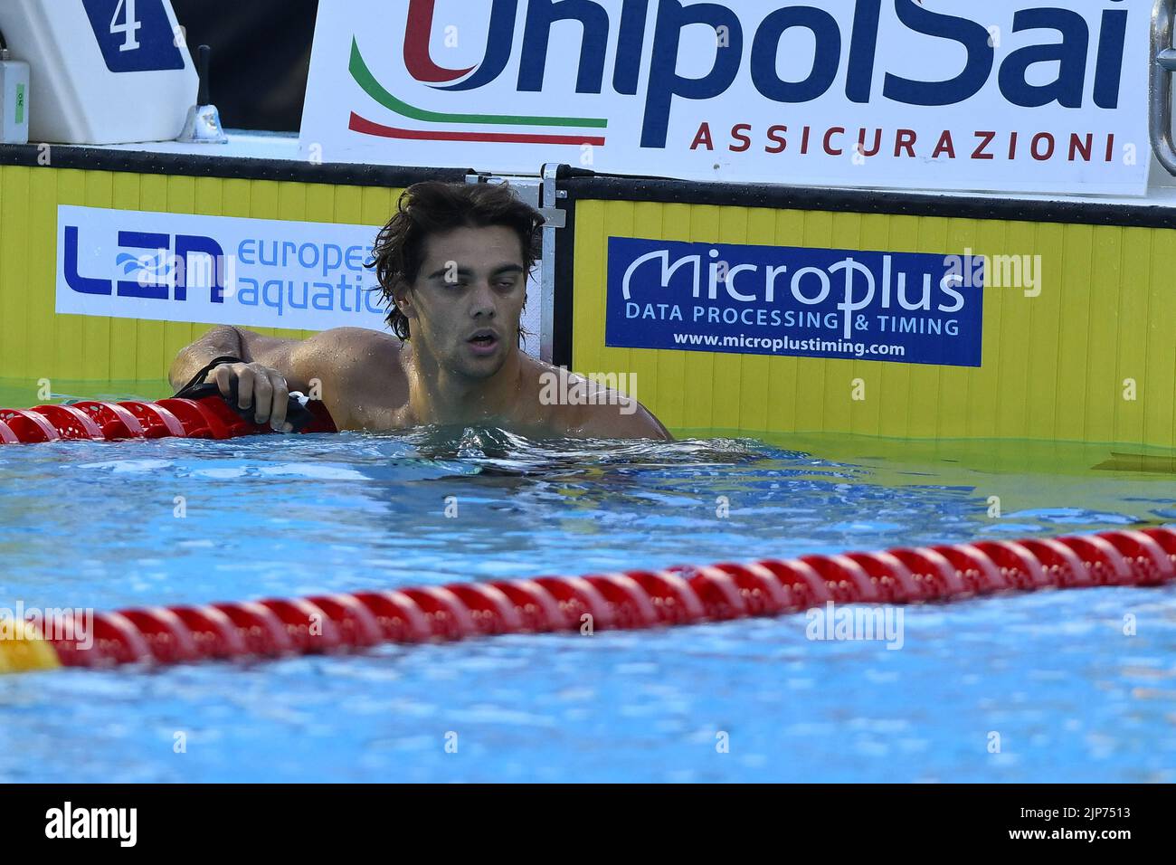 Rome, Italy. 15th August 2022, CECCON Thomas (ITA) during the LEN European Swimming ...