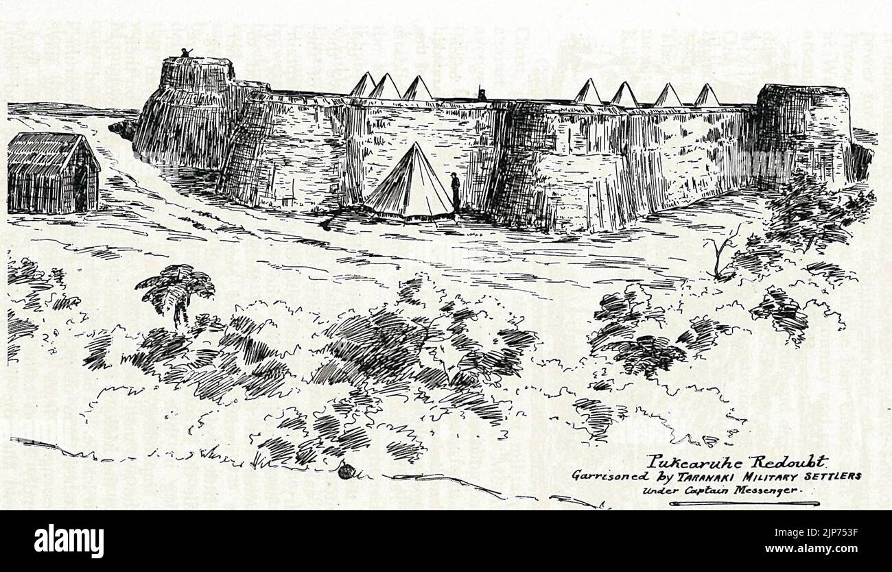 The original redoubt at pukearuhe Stock Photo - Alamy
