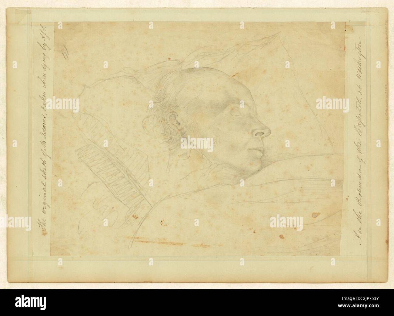 The original sketch of Mr. Adams, taken when dying by A.J.S. in the ...