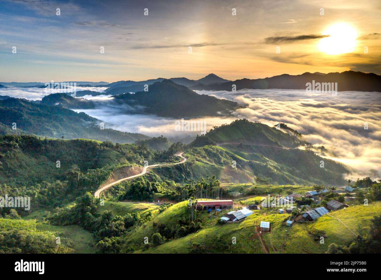 A small village of ethnic minorities is located on the Tak Po mountain ...