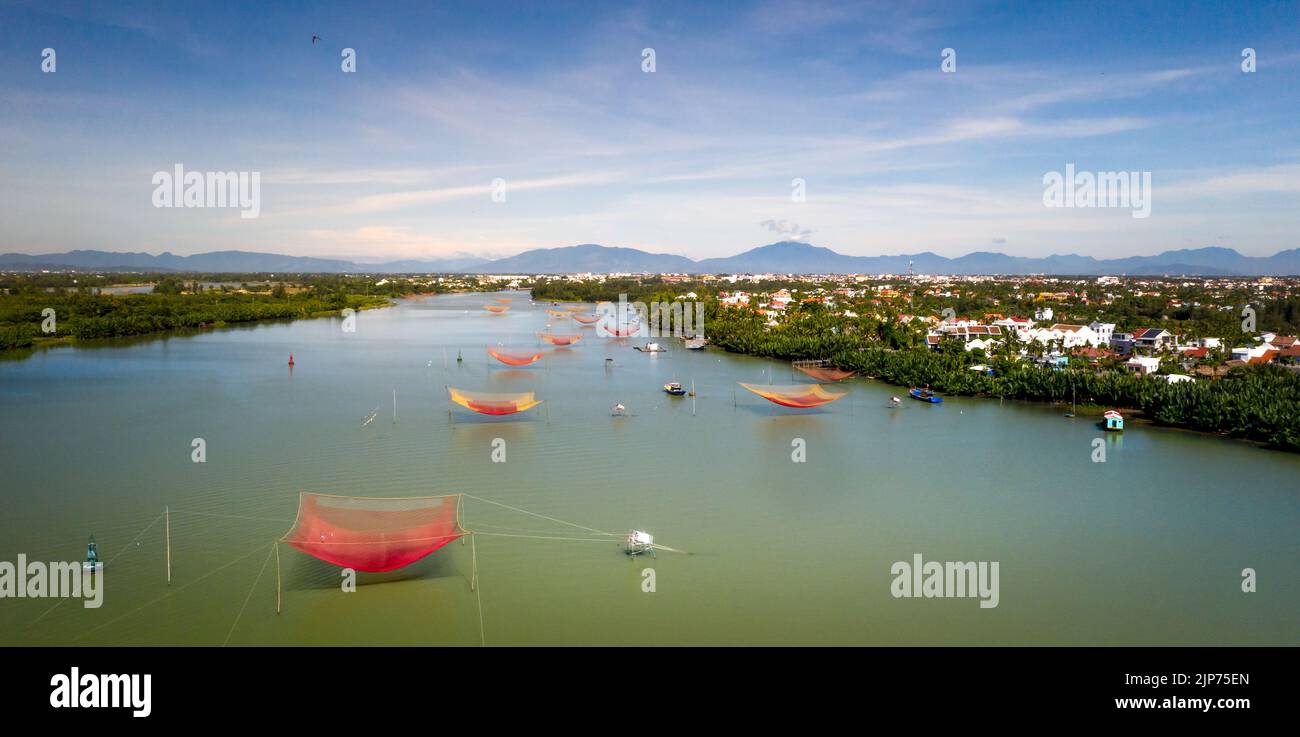 Cua Dai fishing, a typical cultural feature of the Thu Bon river region ...
