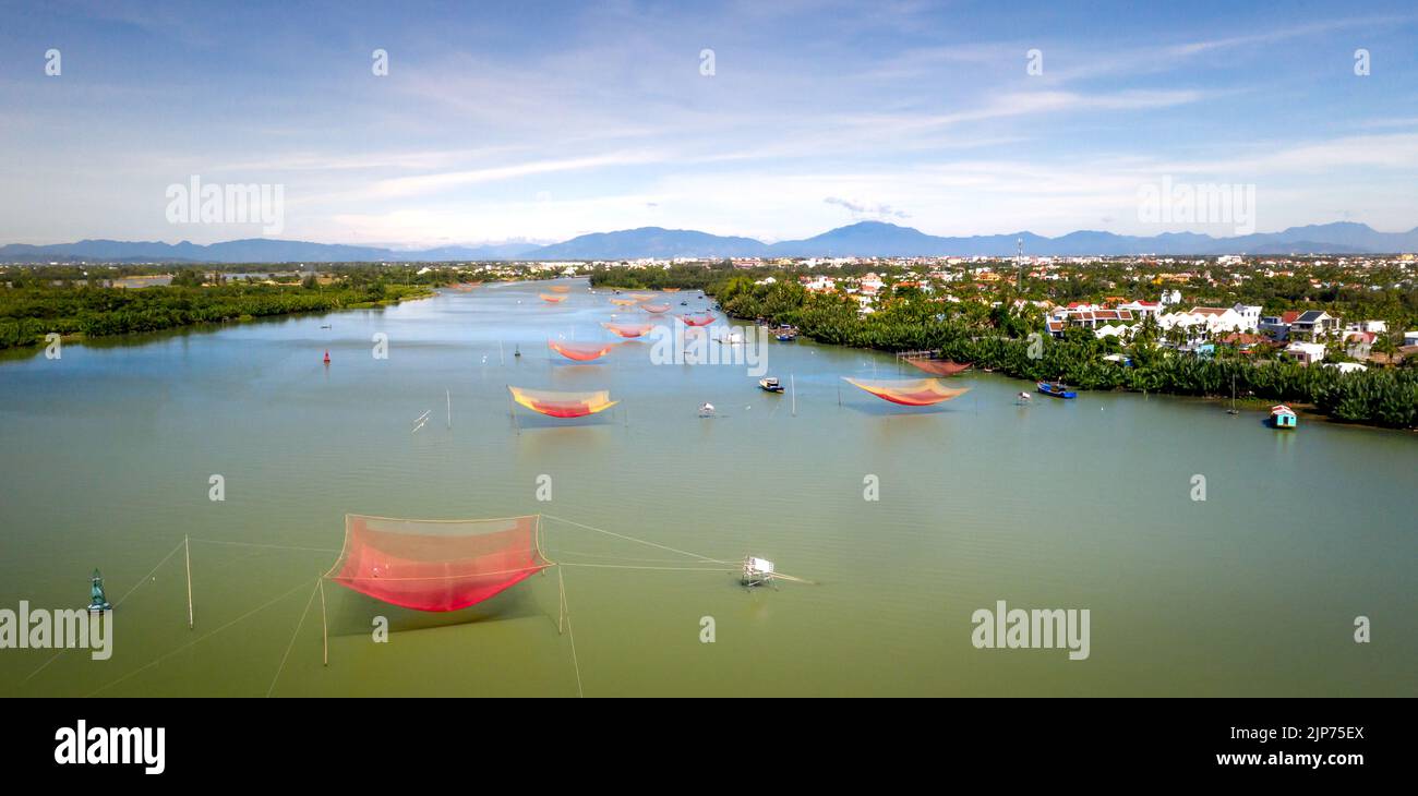 Cua Dai fishing, a typical cultural feature of the Thu Bon river region ...