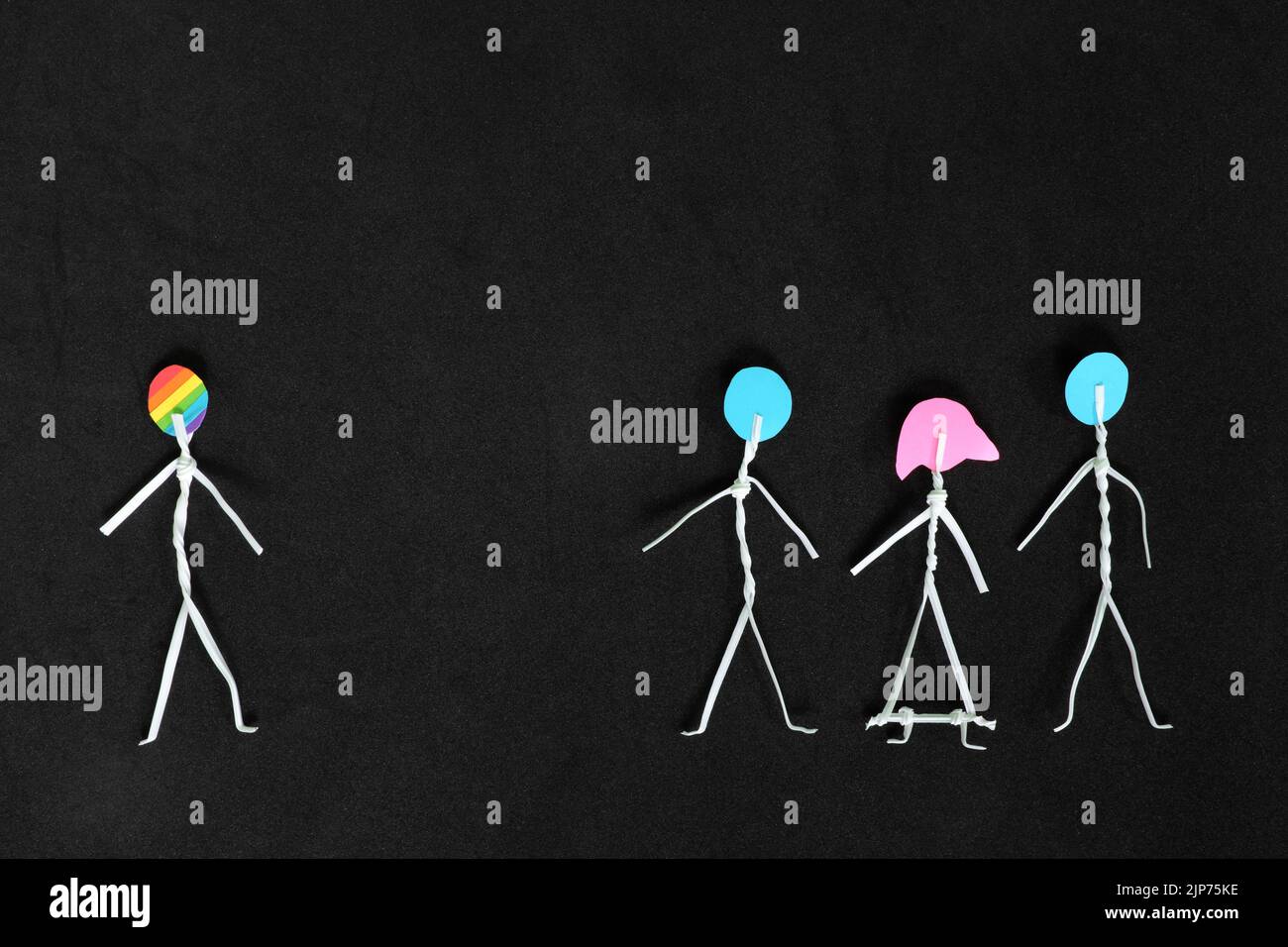 LGBT or LGBTQIA isolation, discrimination, social exclusion and society ...