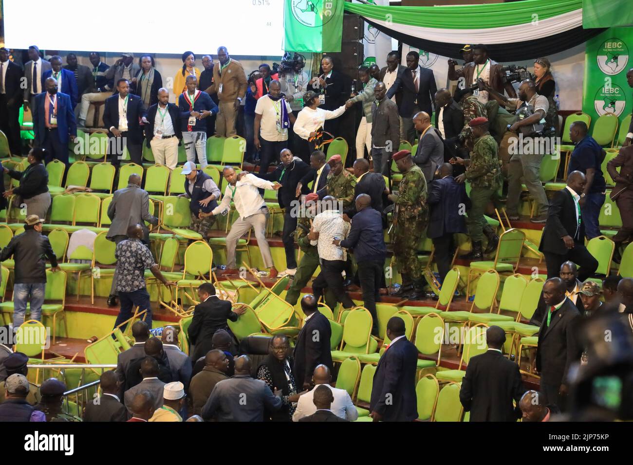 Police Officers from the General Service Unit (GSU) subdue rowdy agents ...