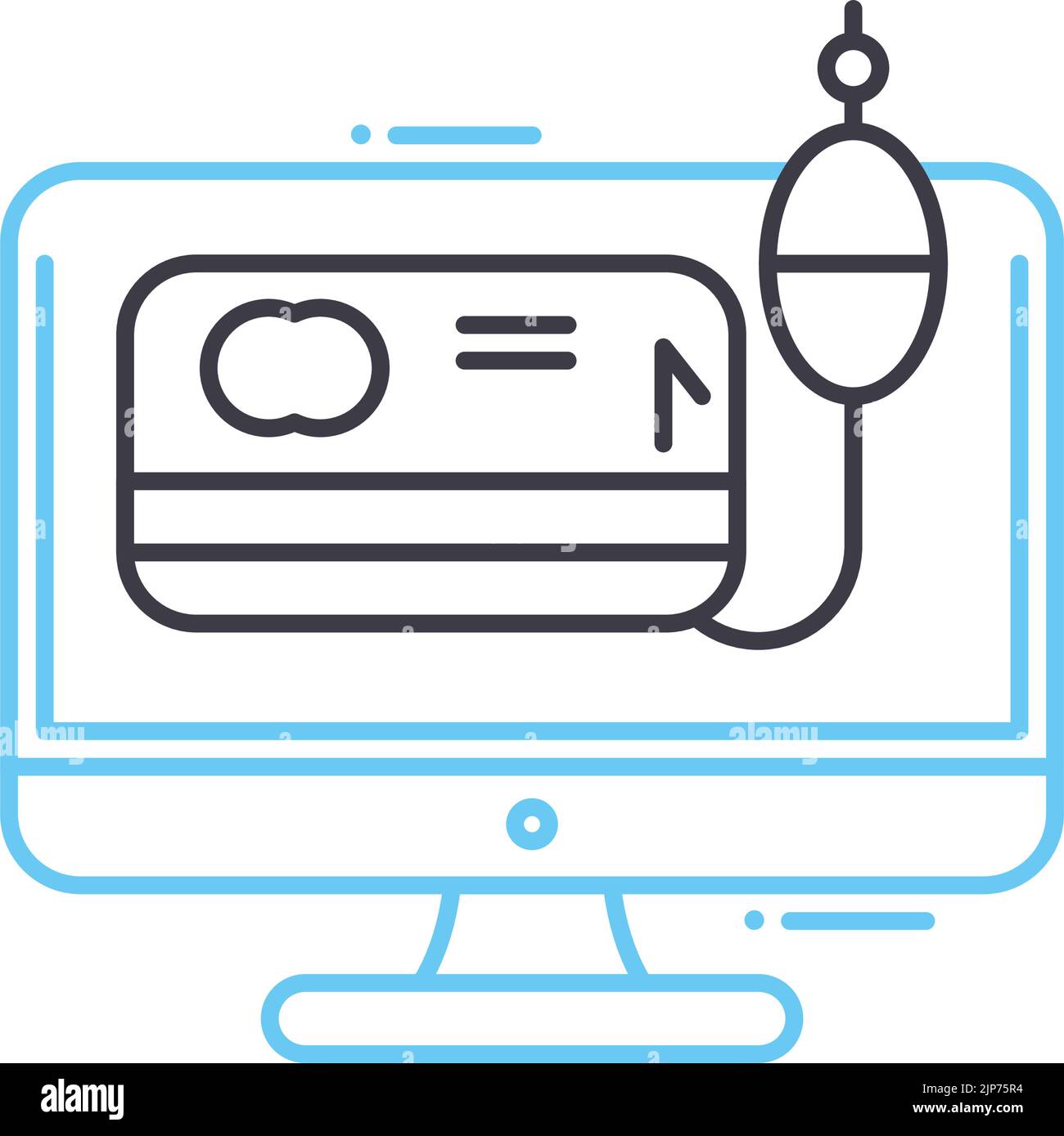 fishing money line icon, outline symbol, vector illustration, concept ...