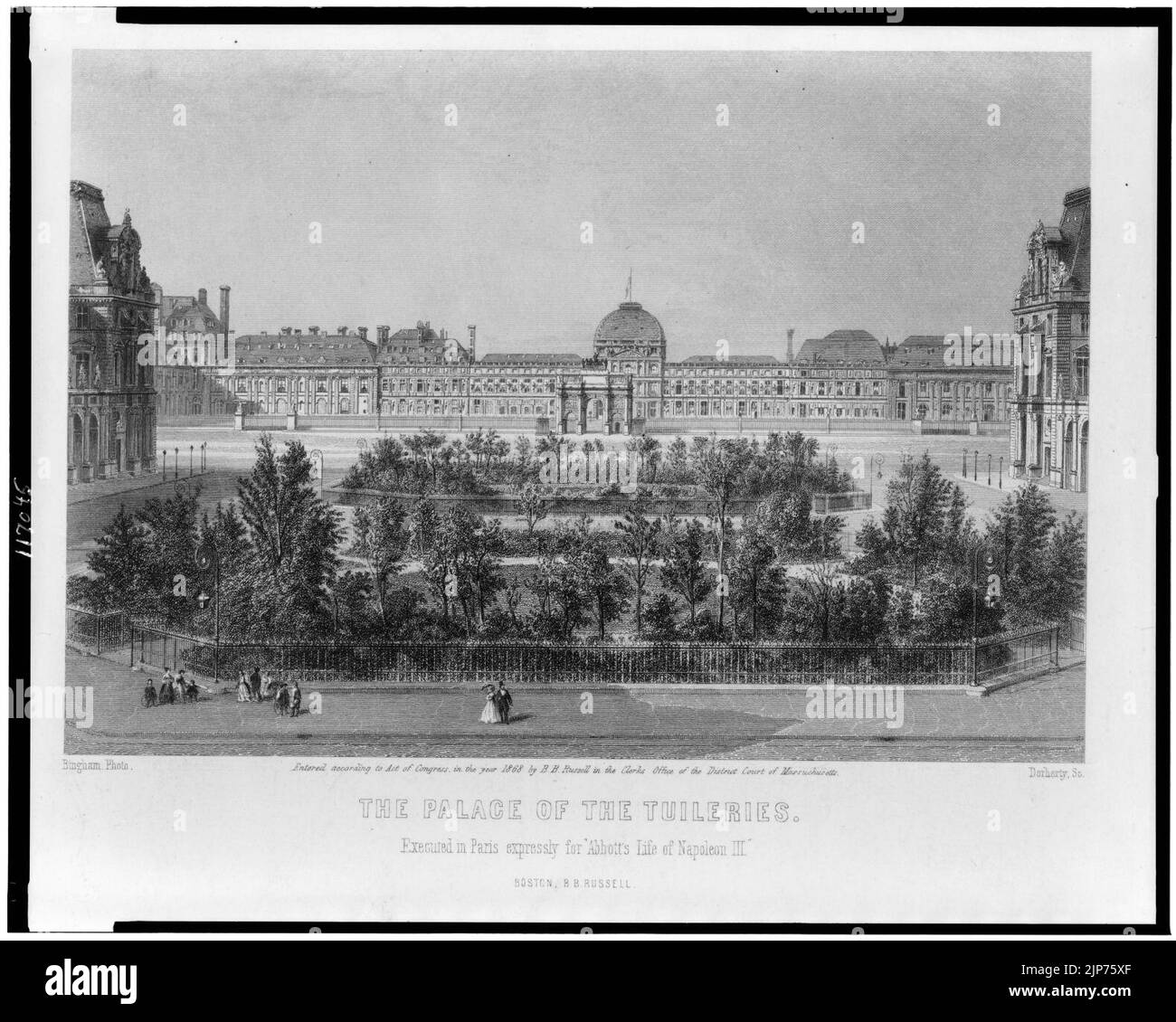 The Palace of the Tuileries - Bingham photo ; Dorherty, sc Stock Photo ...
