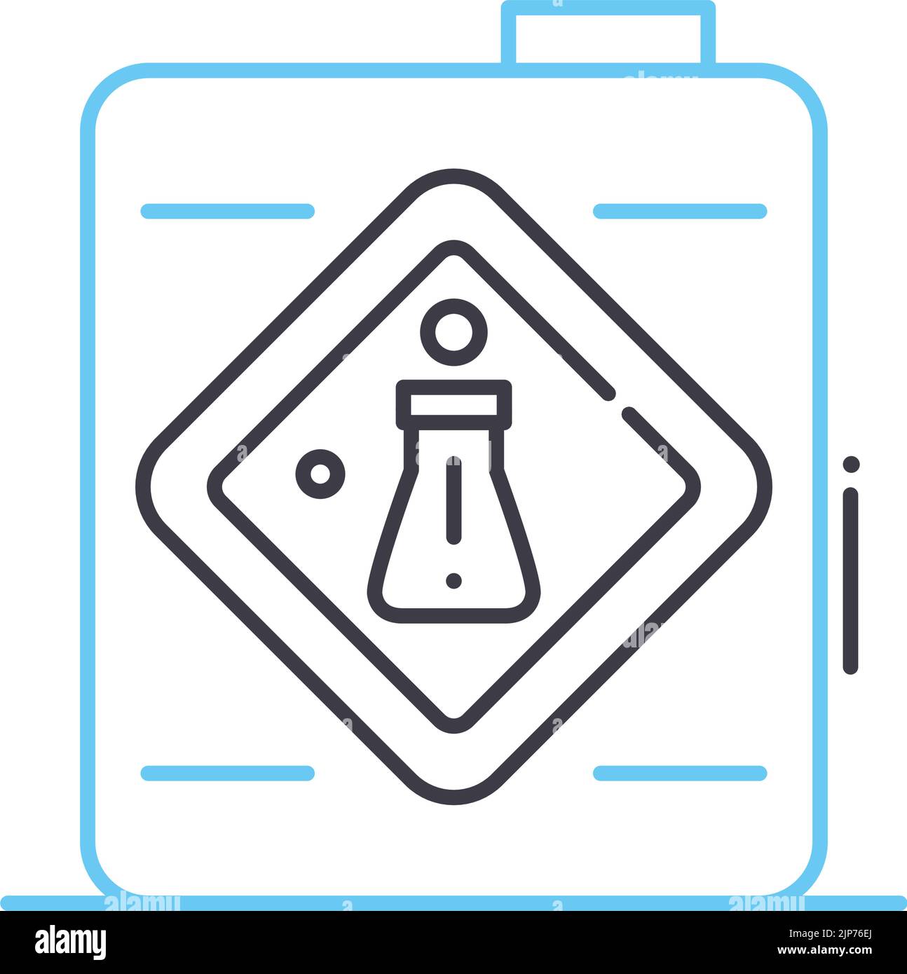 dangerous line icon, outline symbol, vector illustration, concept sign ...