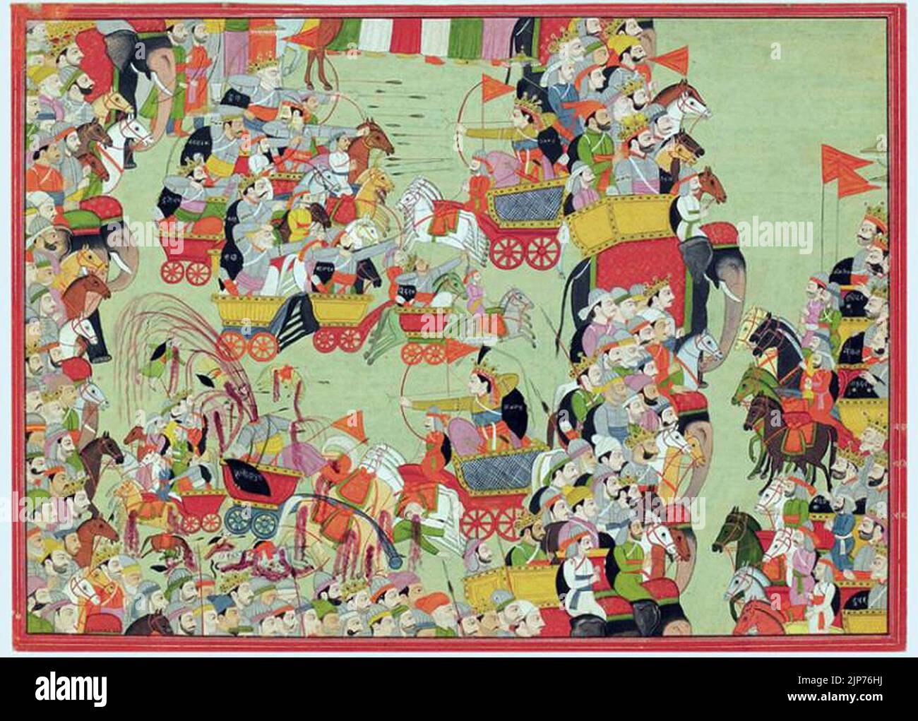 The Pandavas' nephew Abhimanyu battles the Kauravas and their allies ...