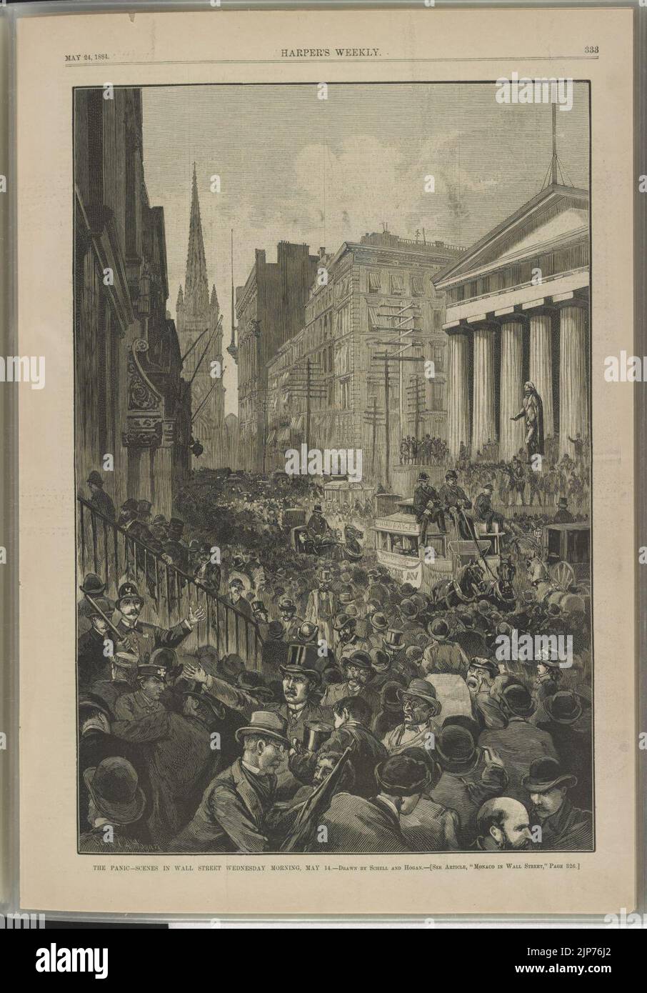 The panic - scenes in Wall Street Wednesday morning, May 14 - drawn by ...