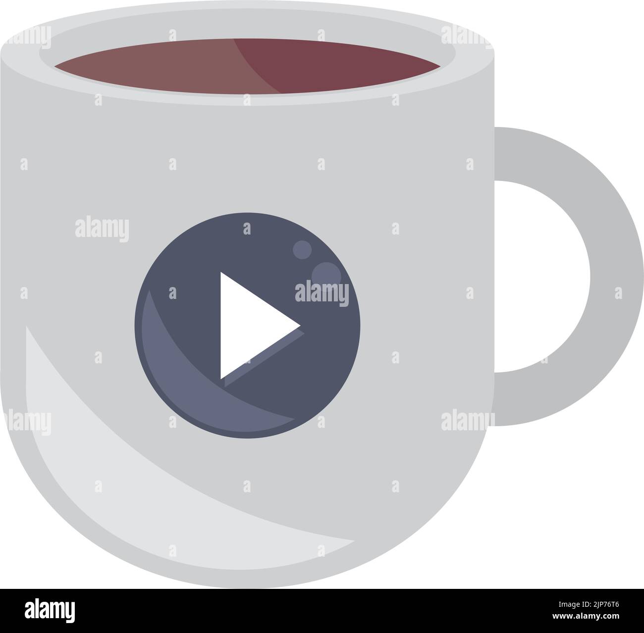 coffee cup with play button icon Stock Vector Image & Art - Alamy