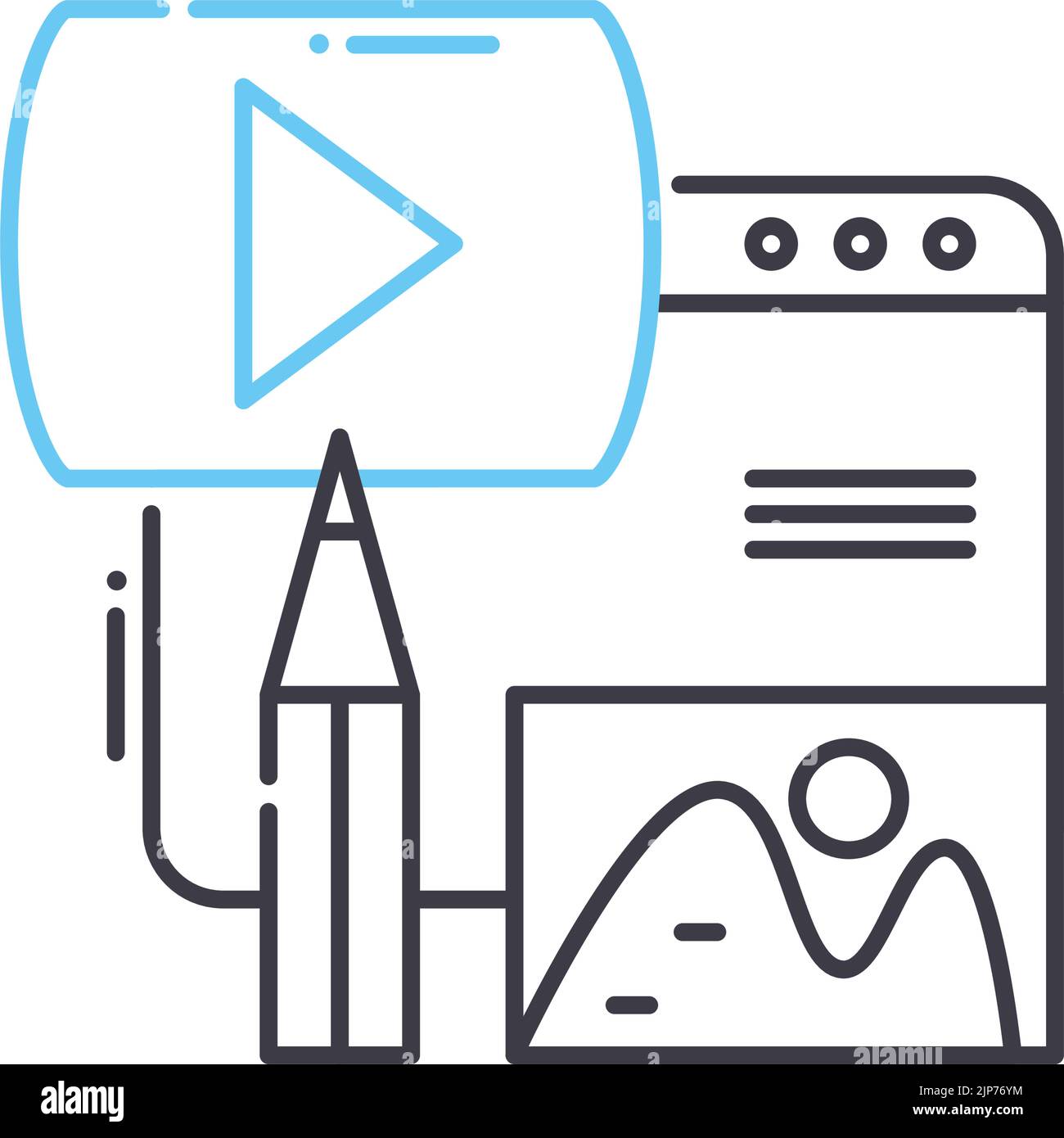 content line icon, outline symbol, vector illustration, concept sign ...