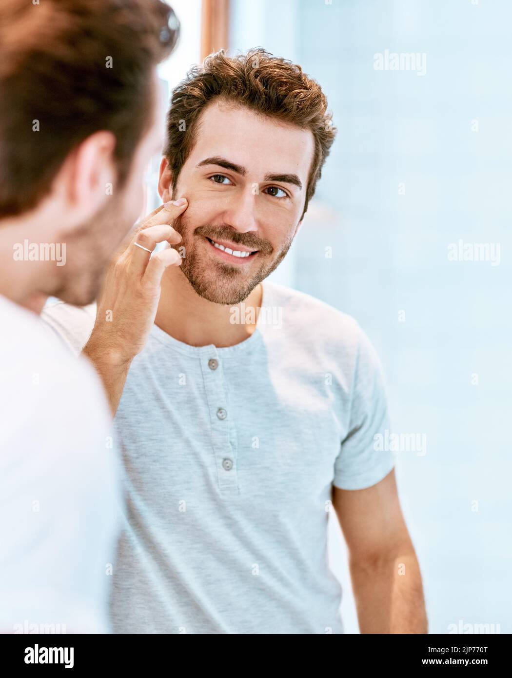 Hes loving the great results his skin regime is giving. a handsome ...