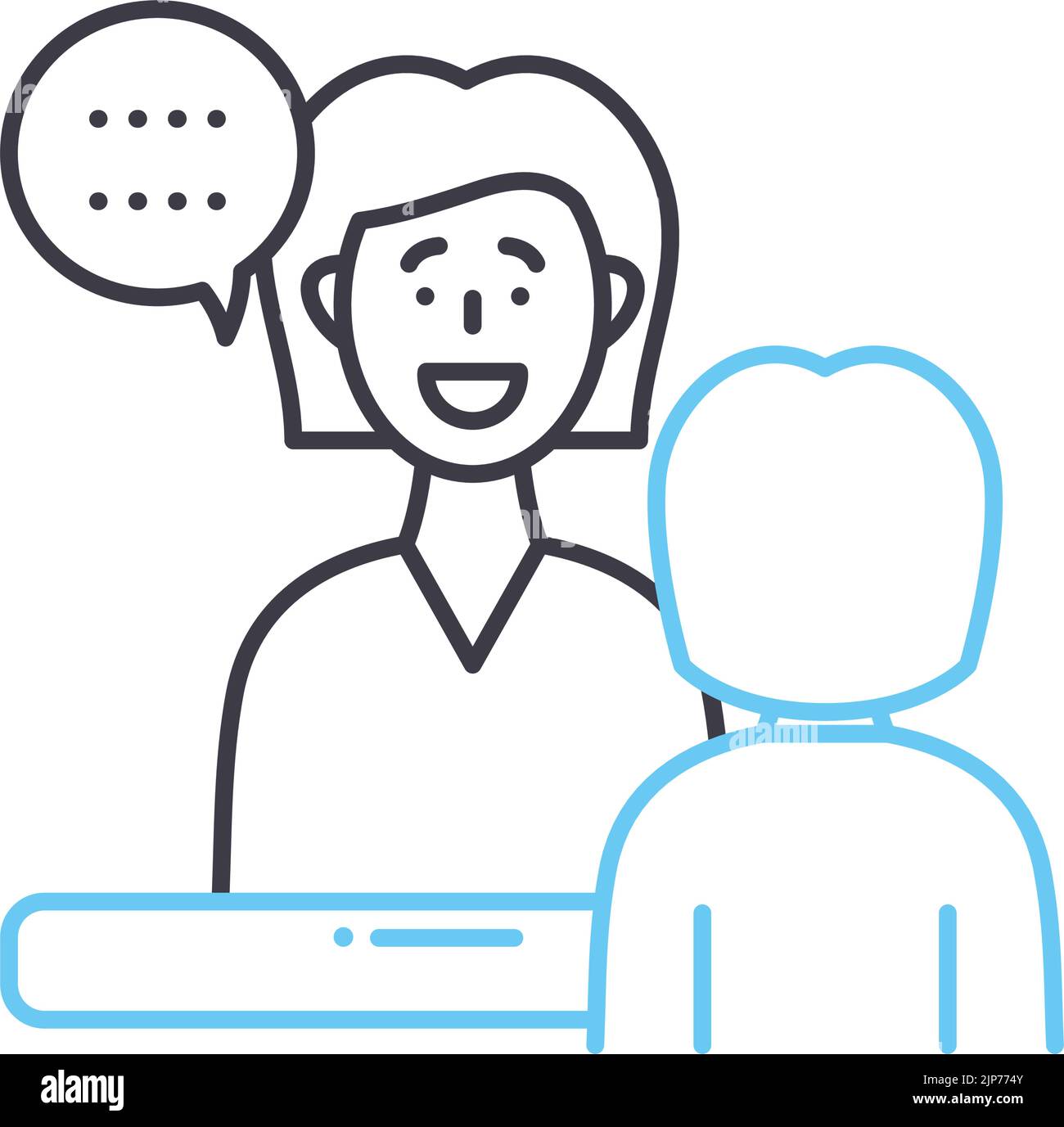 consultant line icon, outline symbol, vector illustration, concept sign ...