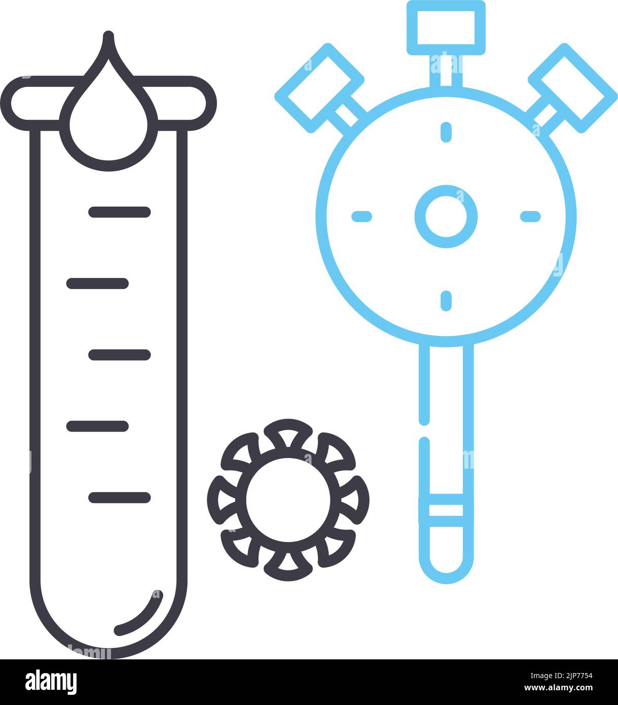 fast testing line icon, outline symbol, vector illustration, concept ... fast testing line icon, outline symbol, vector illustration, concept ...