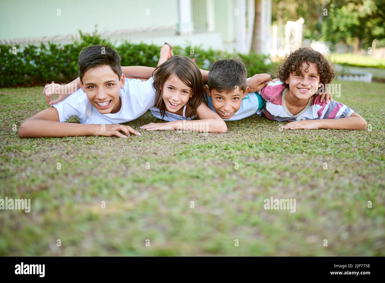 Siblings are one of lifes greatest gifts. Portrait of a group of happy ...